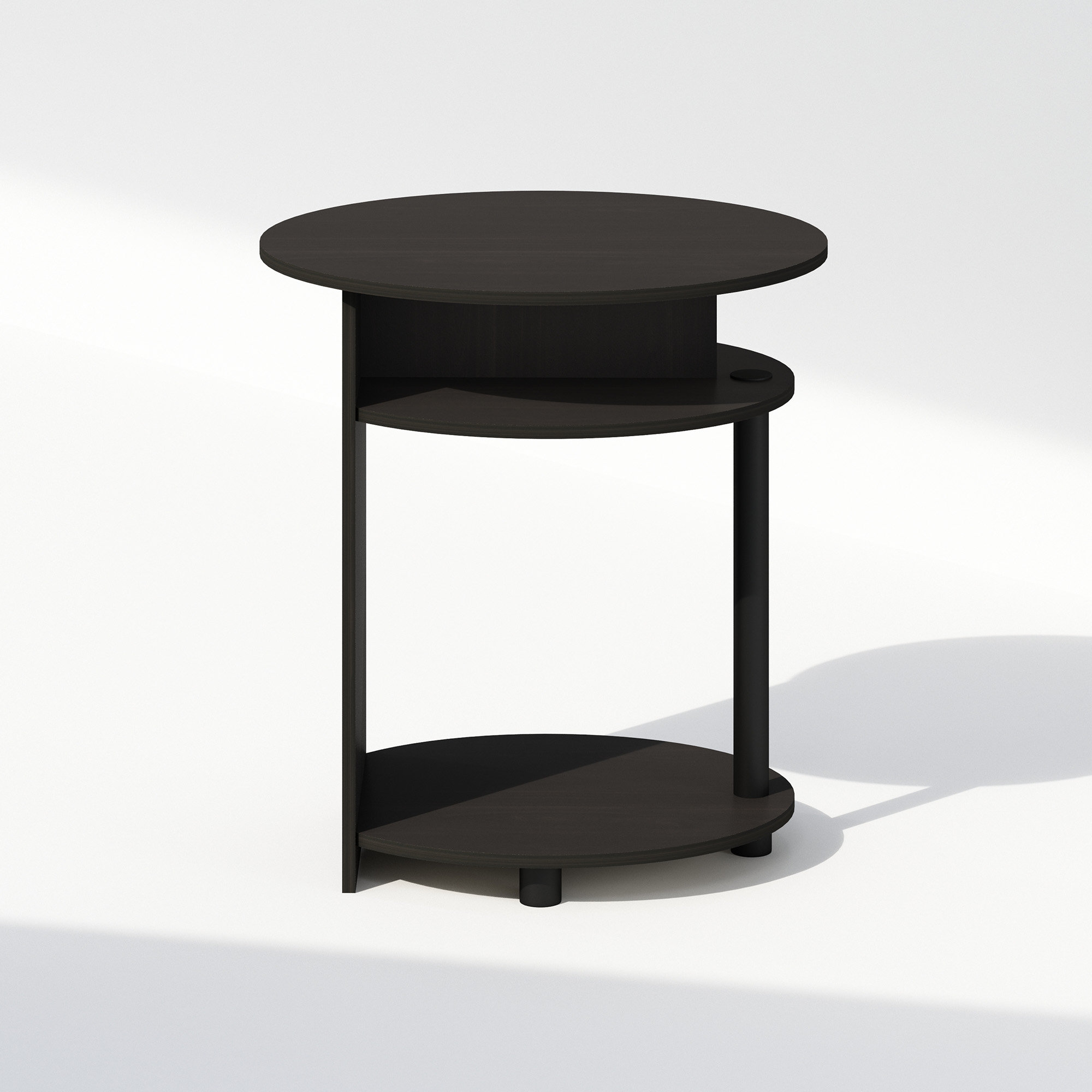 Ebern Designs Duffield Simple Design Oval Nightstand, Bedside Table ...