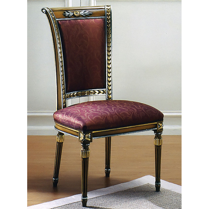 David Michael Muslin Upholstered Solid Back Side Chair Red | Wayfair