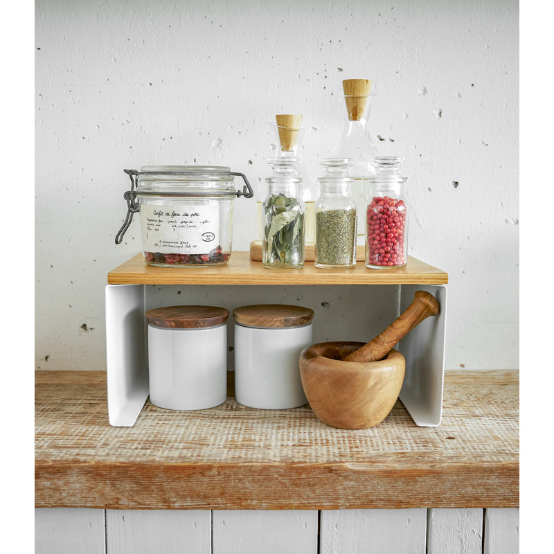 Yamazaki USA Tosca Yamazaki Home Wood-Top Stackable Kitchen Rack ...