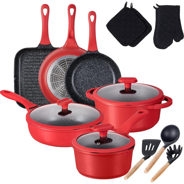 Red Cookware Sets | Up to 65% Off Until 11/20 | Wayfair | Wayfair
