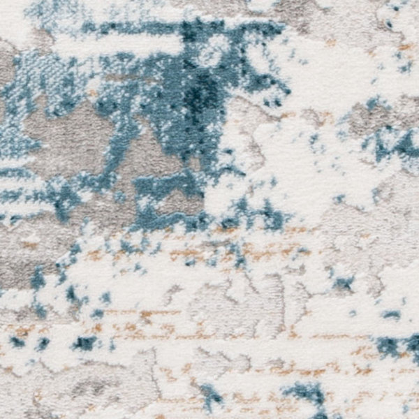 17 Stories Edna Performance Cream/Teal Rug & Reviews | Wayfair