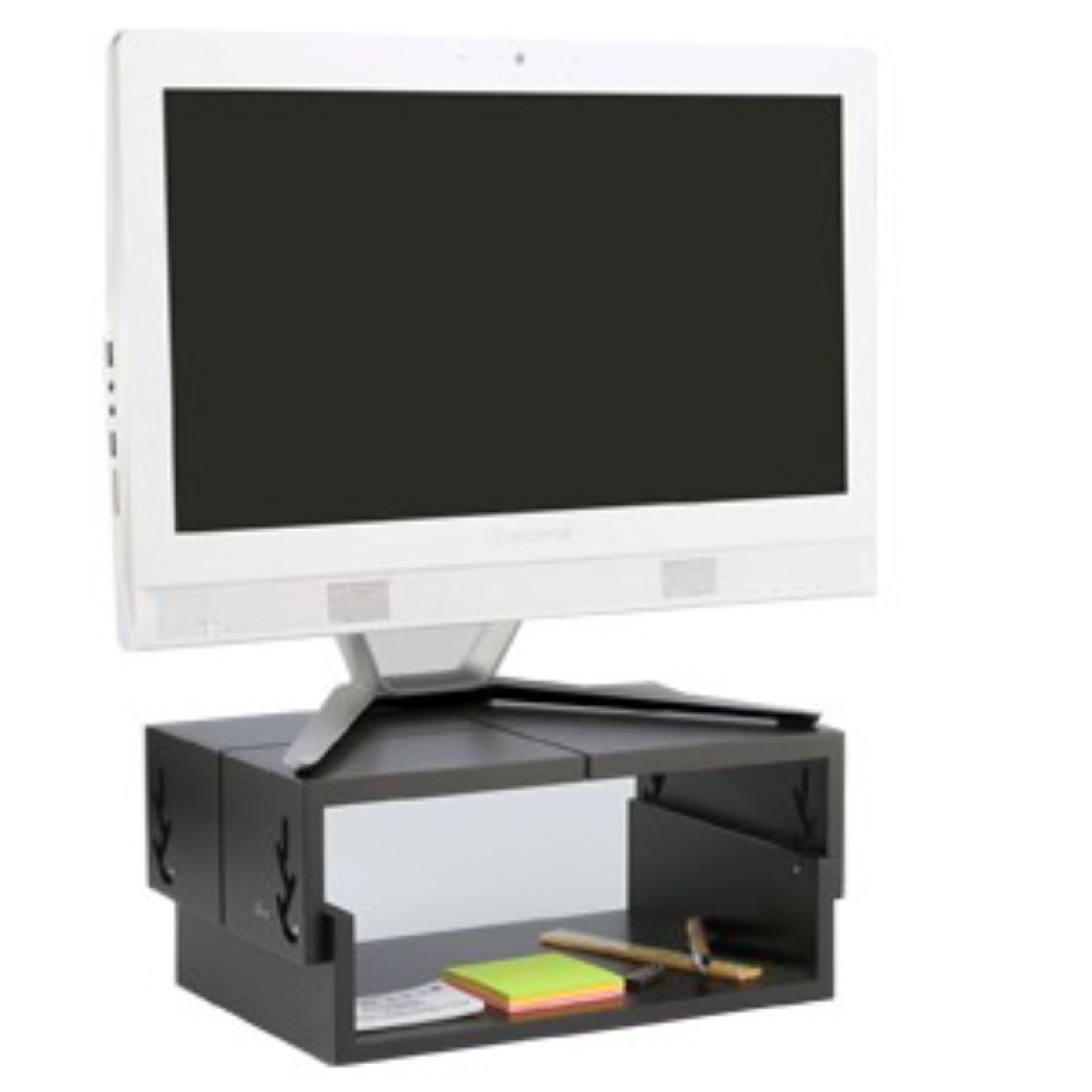 HomeRoots Black Adjustable Five Level Ergonomic Monitor Stand - Wayfair ...