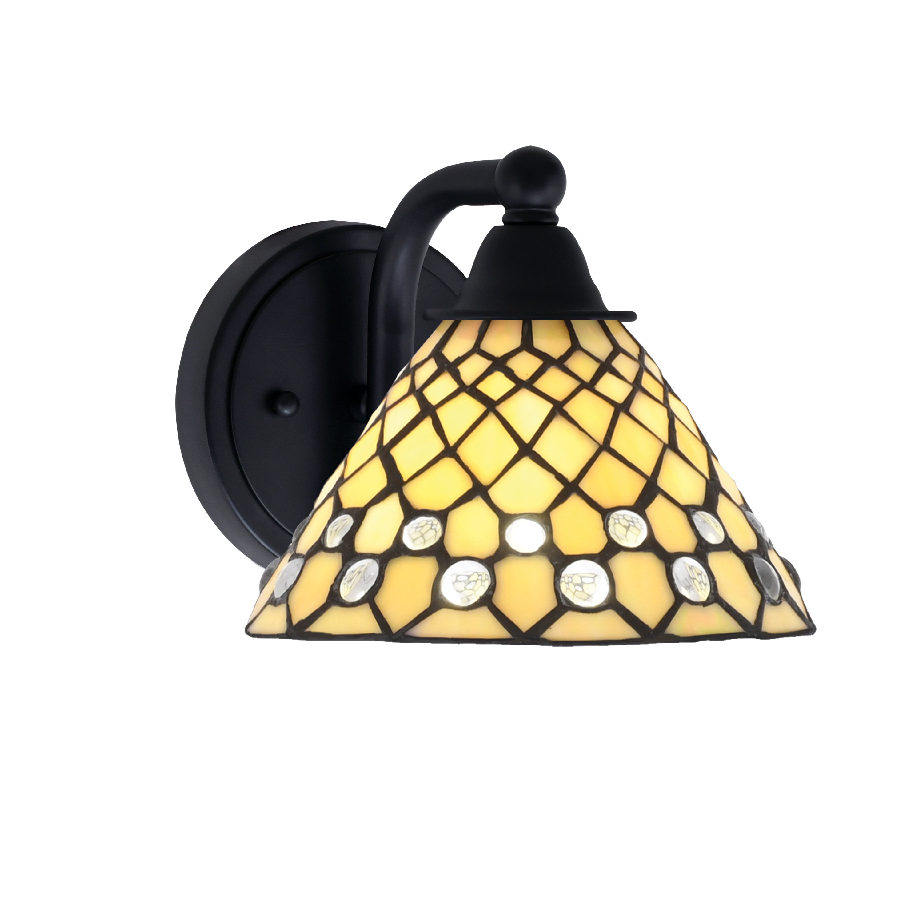 Toltec Lighting Paramount Wall Sconce Shown In Matte Black Finish With ...