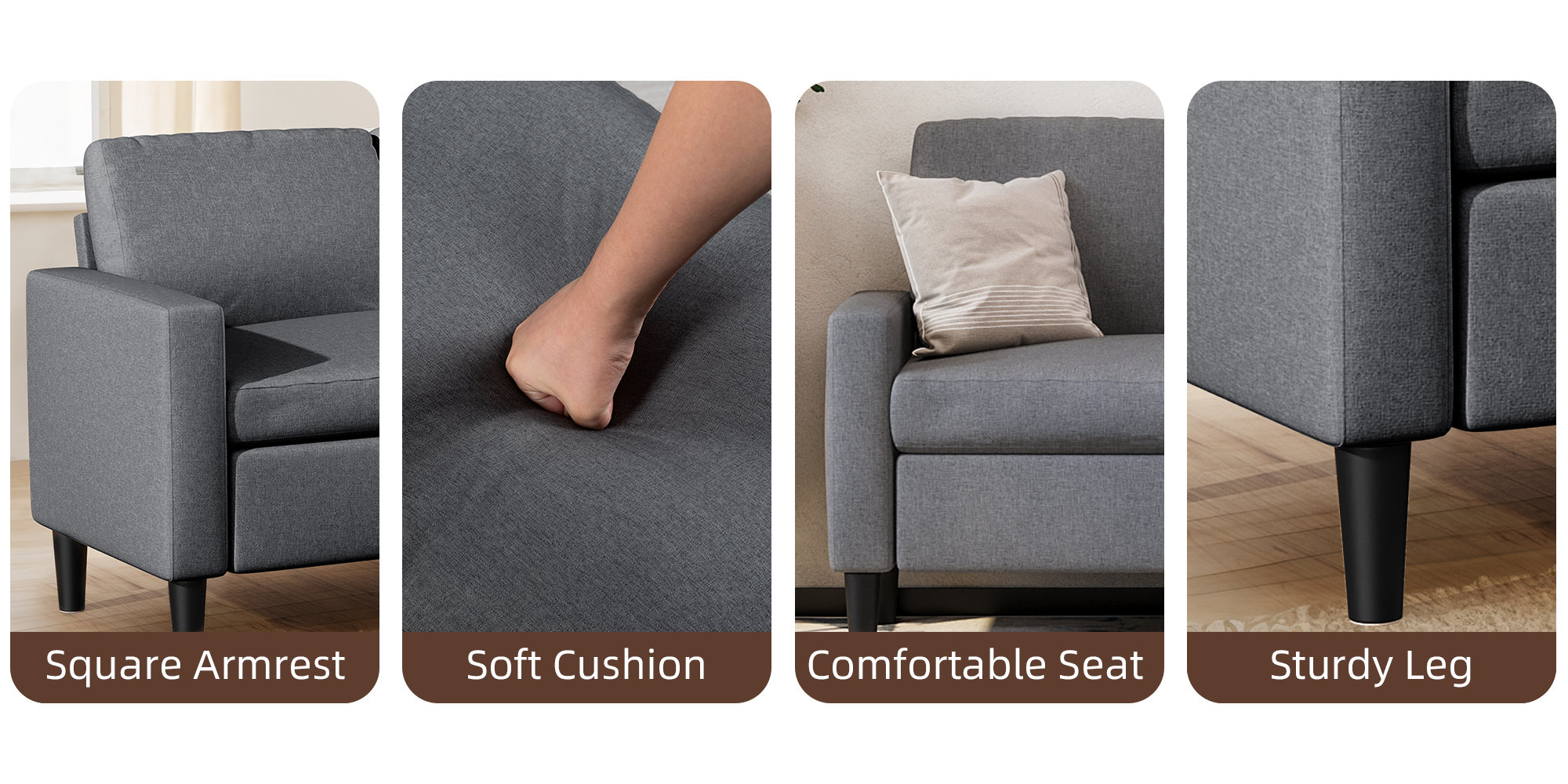 Ebern Designs 73.6" Modern Upholstered Sofa Couch & Reviews - Wayfair ...