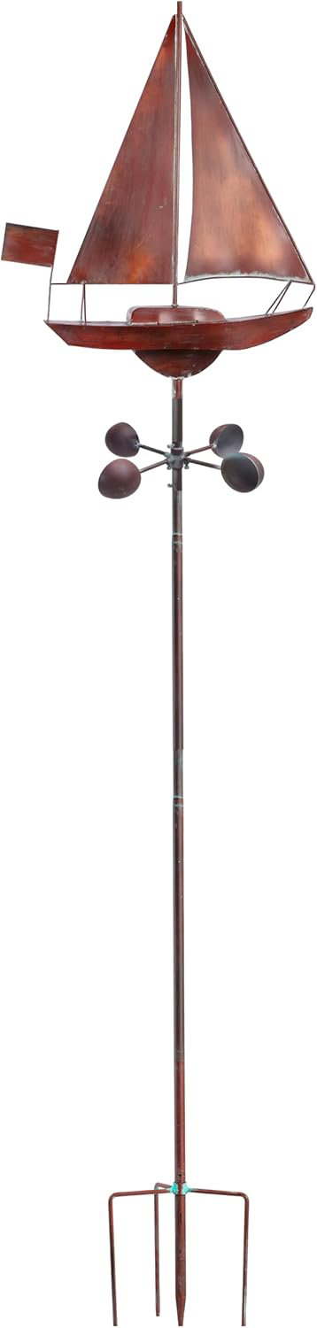 Breakwater Bay Metal Sailing Boat Spinner - Metal Wind Spinner ...