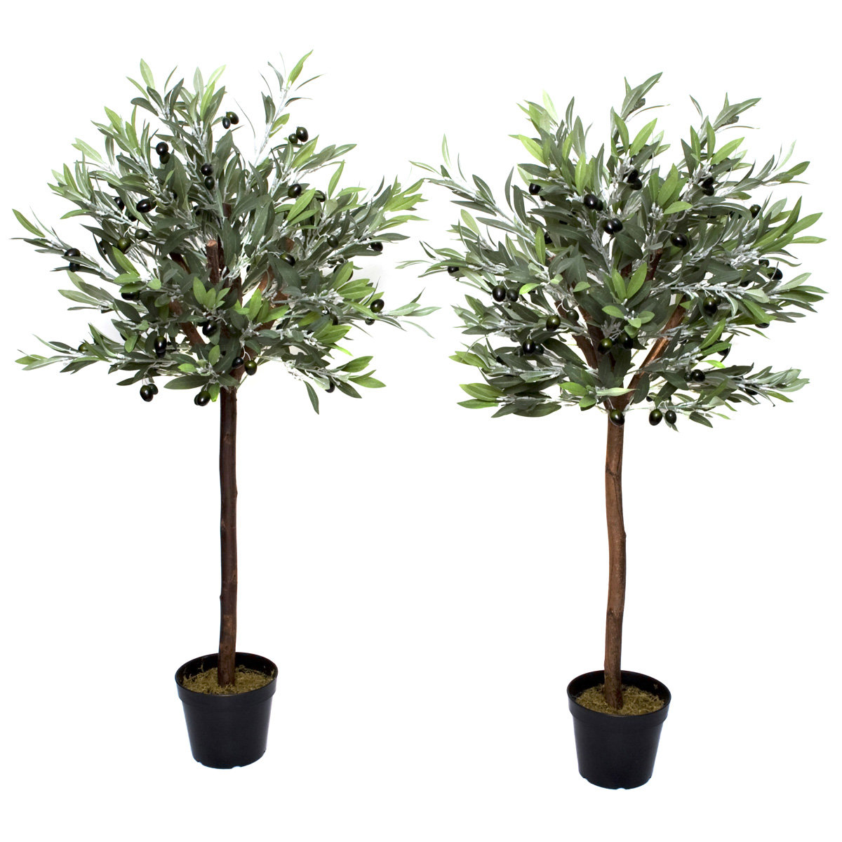 The Seasonal Aisle Premium Quality Artificial Olive Tree 90cm/3ft (Set ...