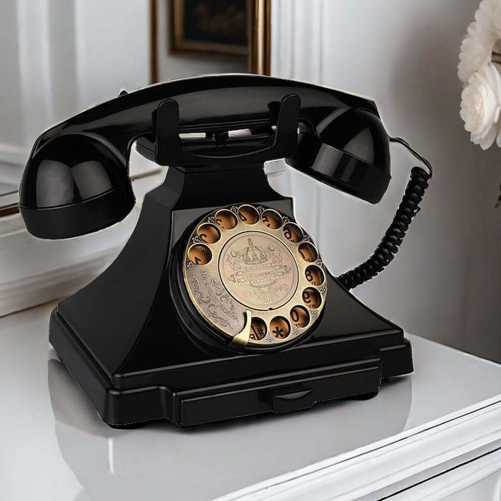 Canora Grey Retro Corded Rotary Landline Phone for Home Office Hotel ...