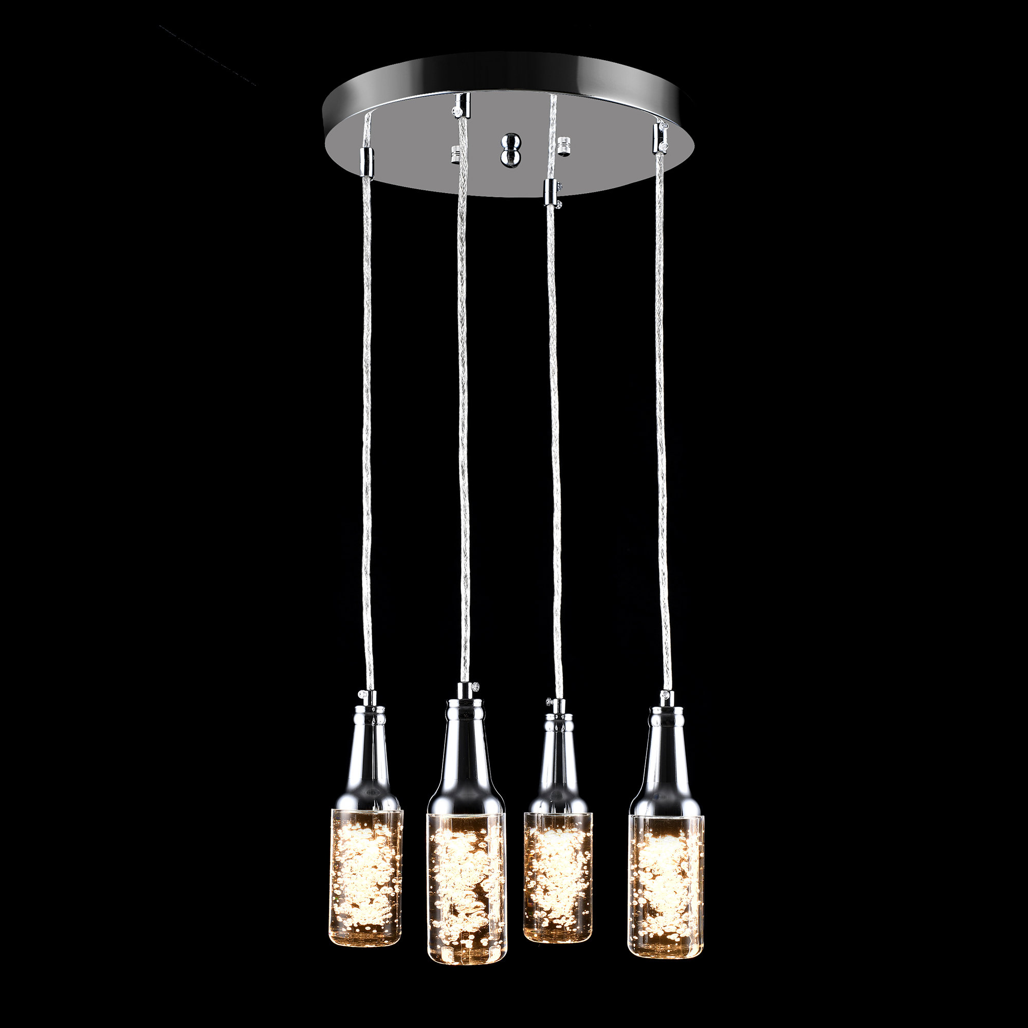 Wrought Studio™ HOME Paton Clear Acrylic Beer-Shape Smart RGB Pendant ...