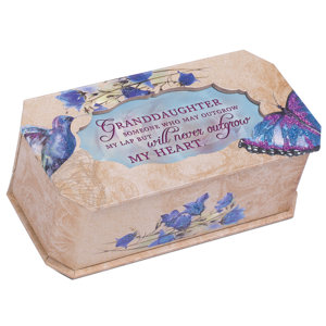 Dicksons Inc Musical Keepsake Box Granddaughter Never Outgrow Heart ...