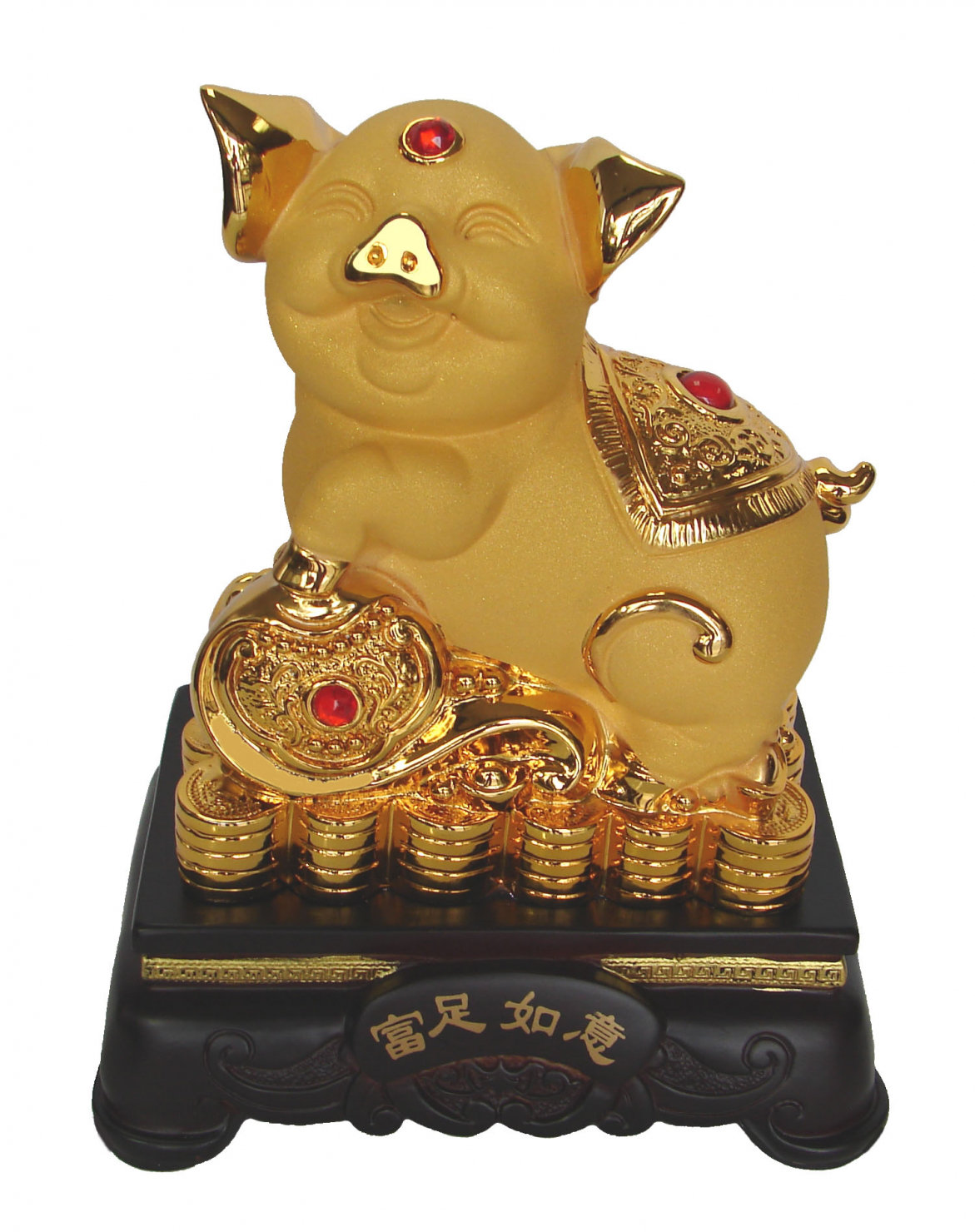 Bungalow Rose Golden Pig Statue W/ Ru Yi For Chinese Lunar Year Of Pig ...