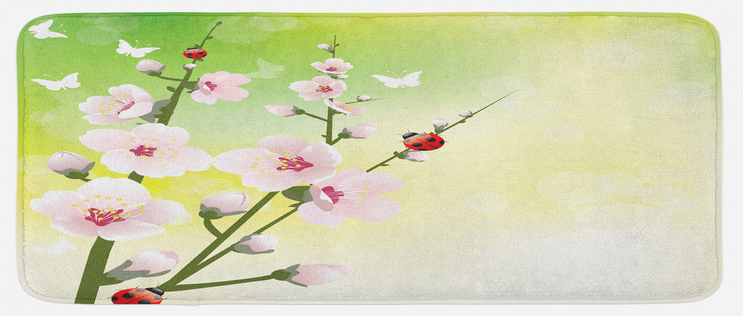 East Urban Home Ladybugs Kitchen Mat | Wayfair