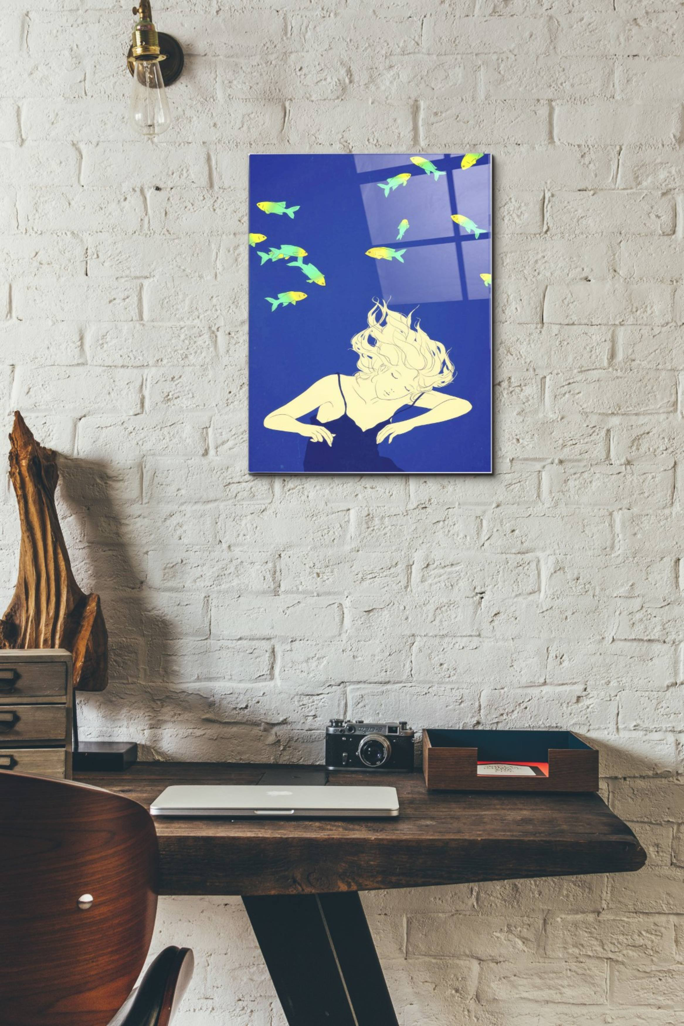 Winston Porter " Deep Blue " by Sai Tamiya | Wayfair