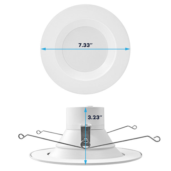 Luxrite 7.33'' Dimmable LED Retrofit Recessed Lighting Kit | Wayfair