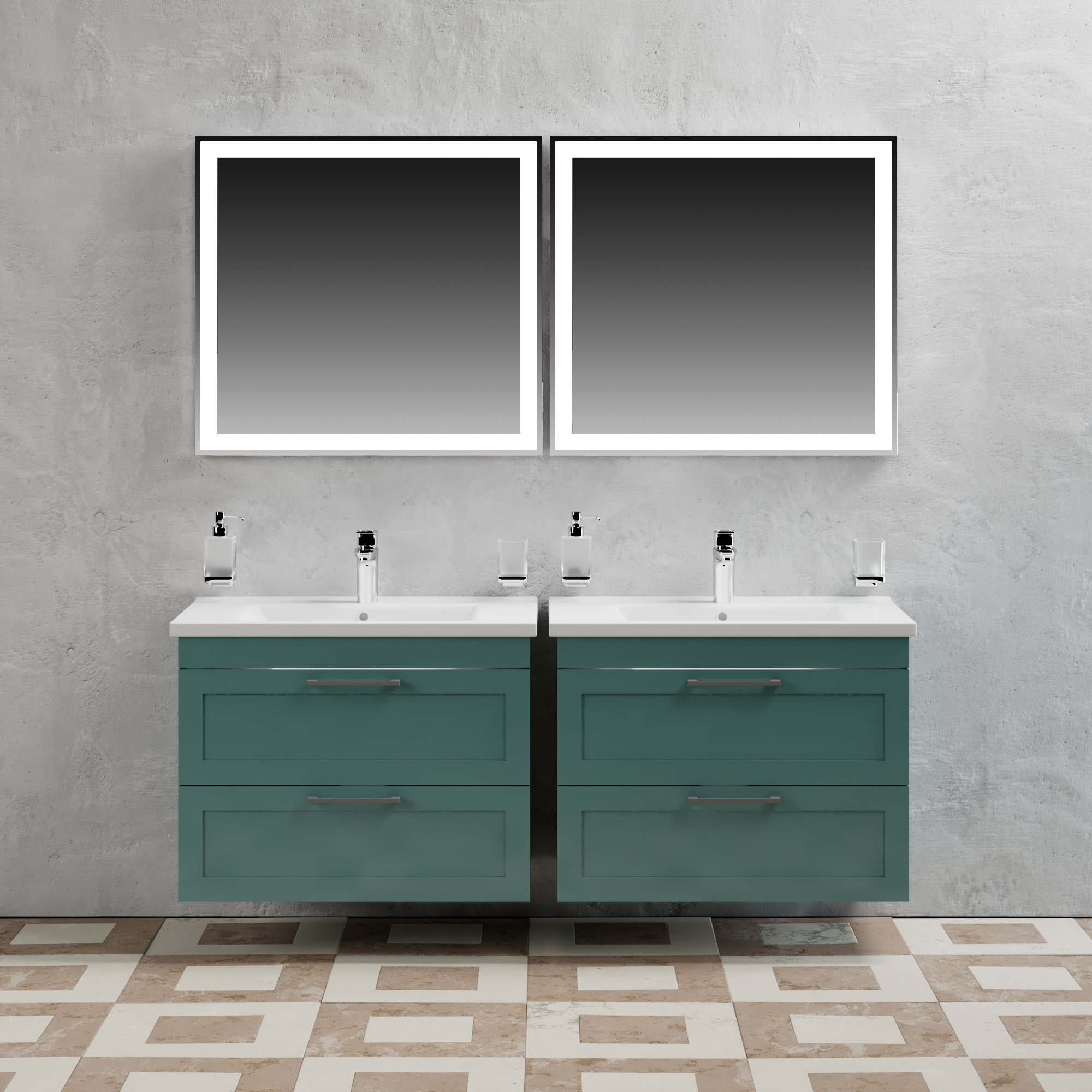 Ebern Designs Meira Modern Wall Mounted Bathroom Vanity With Washbasin ...