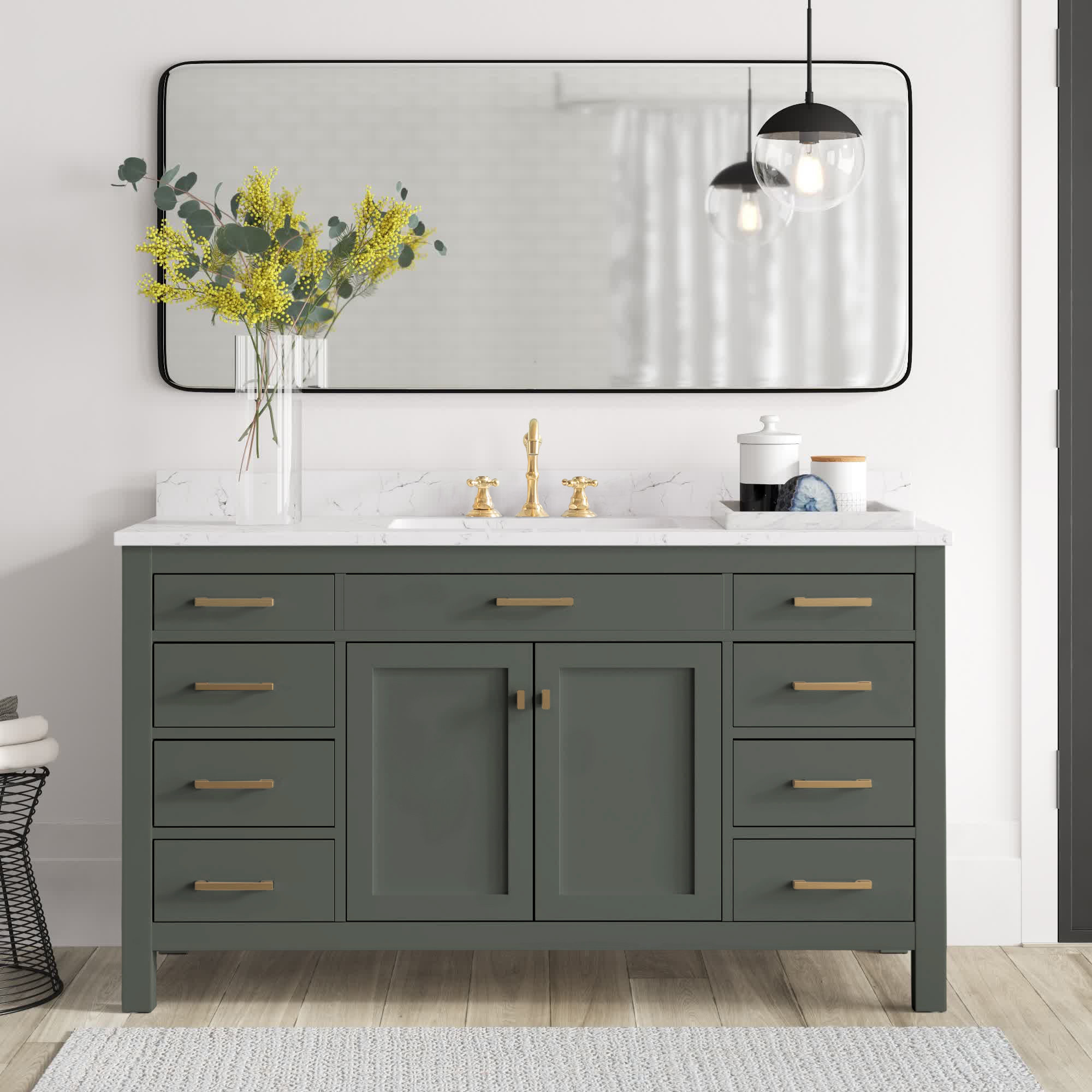 Breakwater Bay Saur 60" Single Bathroom Vanity Set & Reviews - Wayfair ...