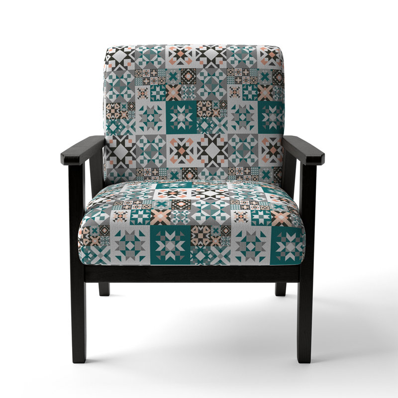 Bungalow Rose Multicolor Square Patchwork - Upholstered Patterned ...