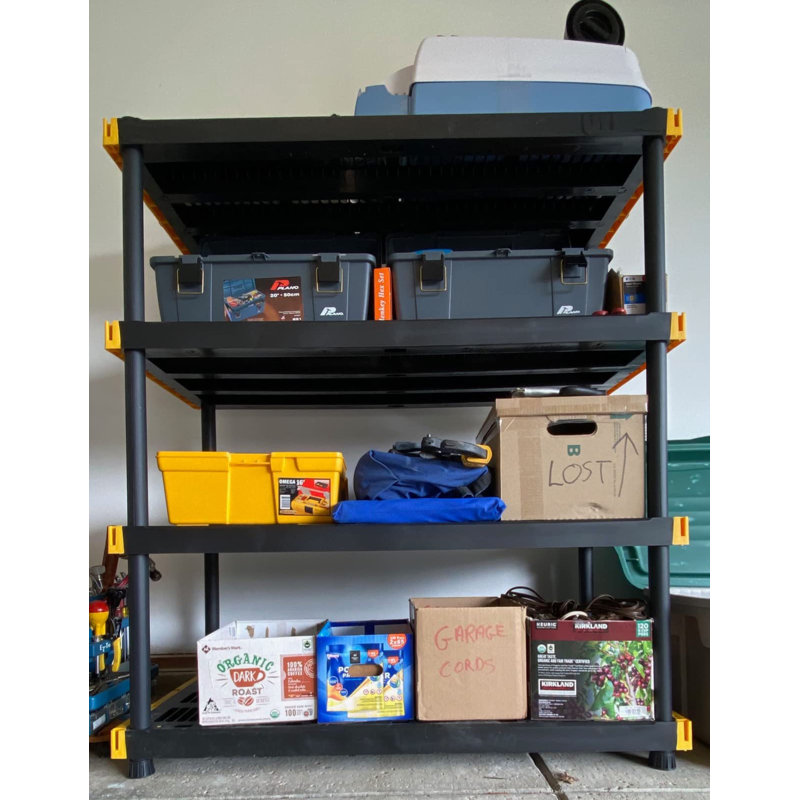 WFX Utility™ 4-Tier UP TO 200lbs Heavy Duty Plastic Storage Shelving ...