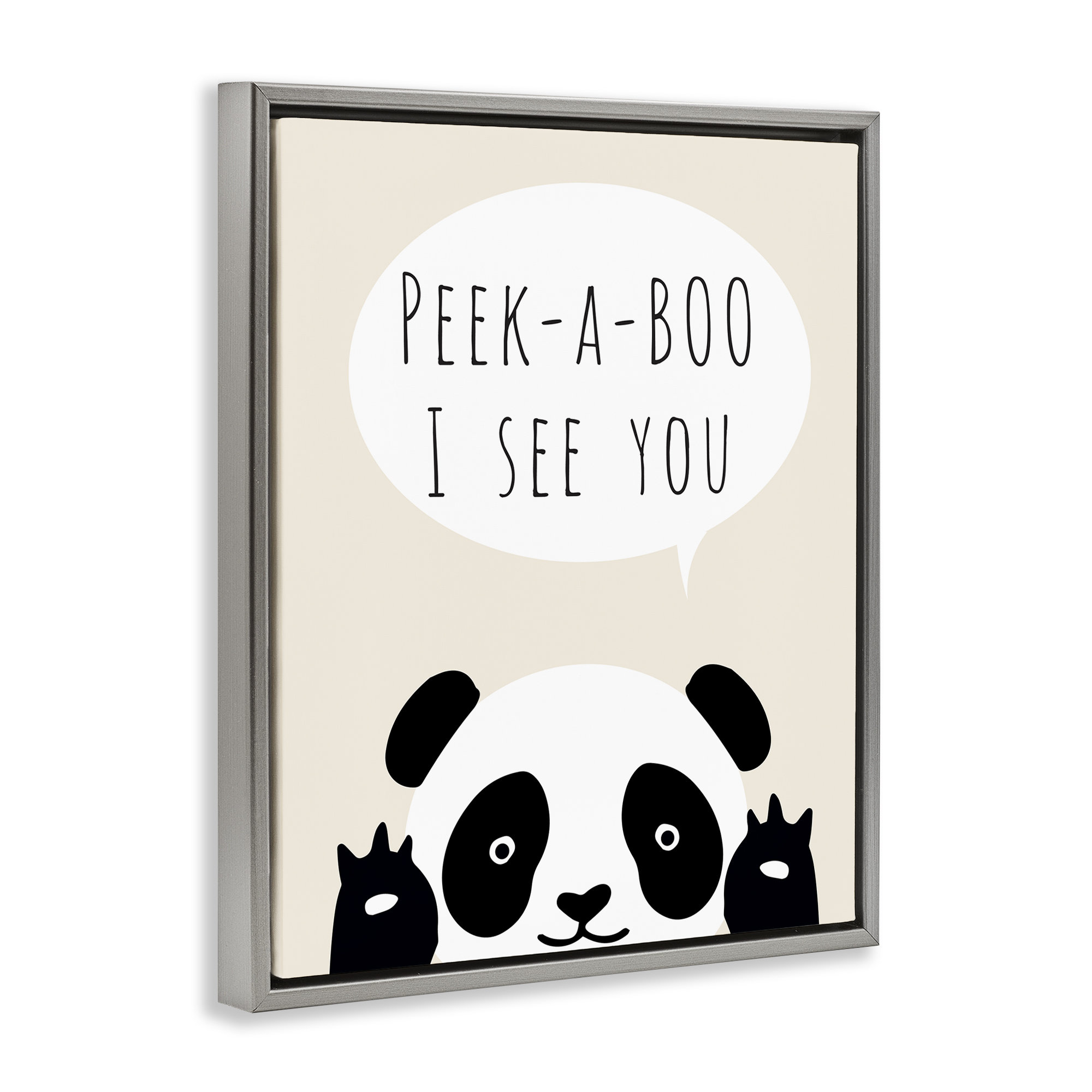 George Oliver Peek-a-Boo Panda Bear Floating Frame, design by Chen ...