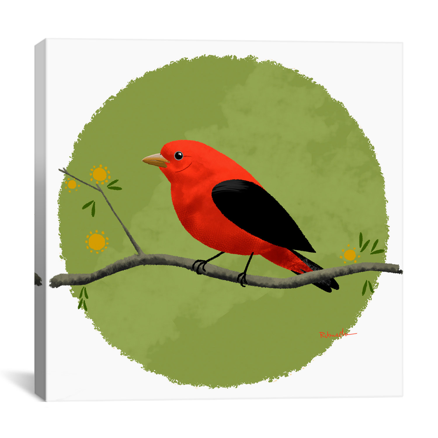 Winston Porter Brian Rubenacker Scarlet Tanager Painting Print on Wrapped Canvas - Wayfair Canada