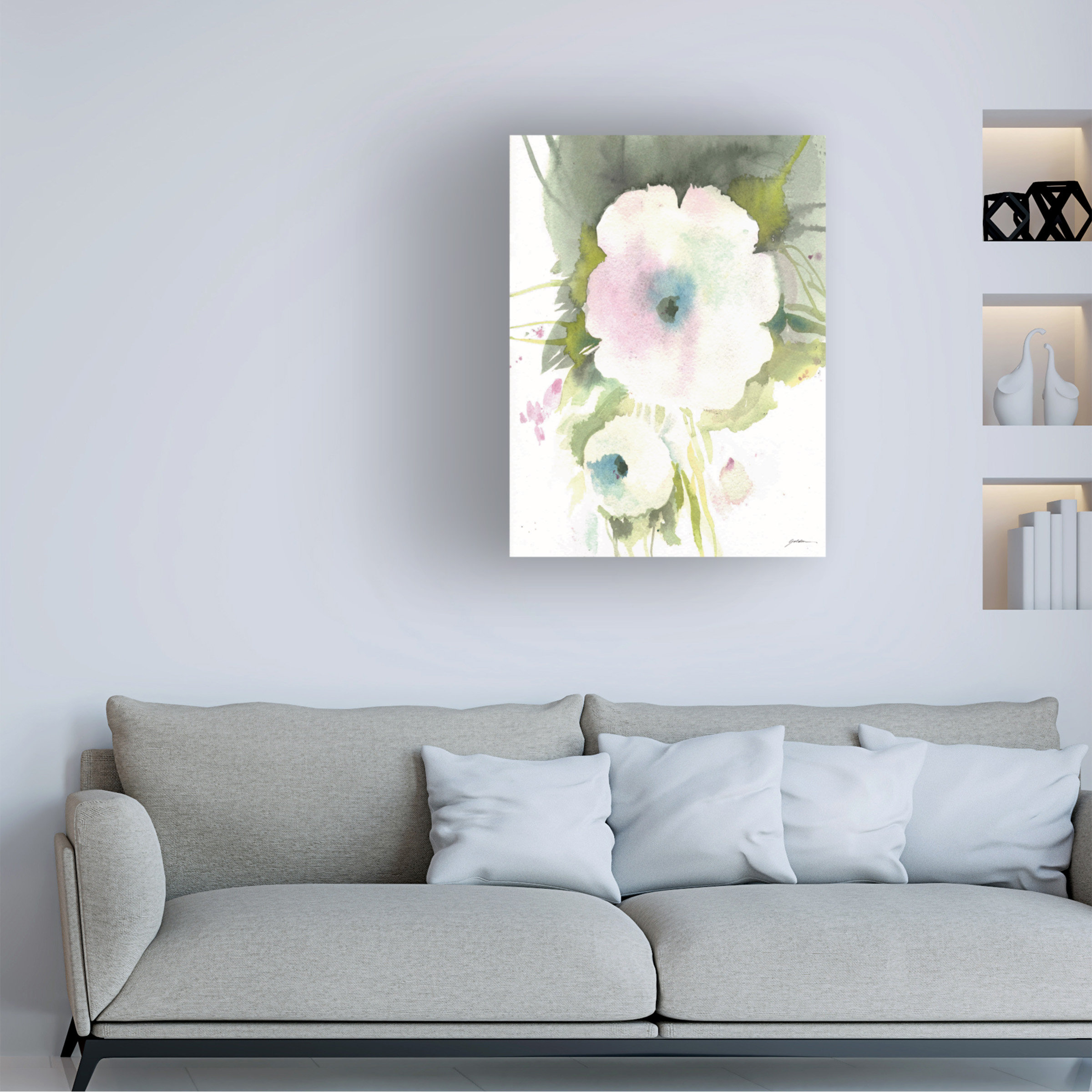 Trademark Fine Art Sheila Golden White Flower Moods Canvas Art | Wayfair