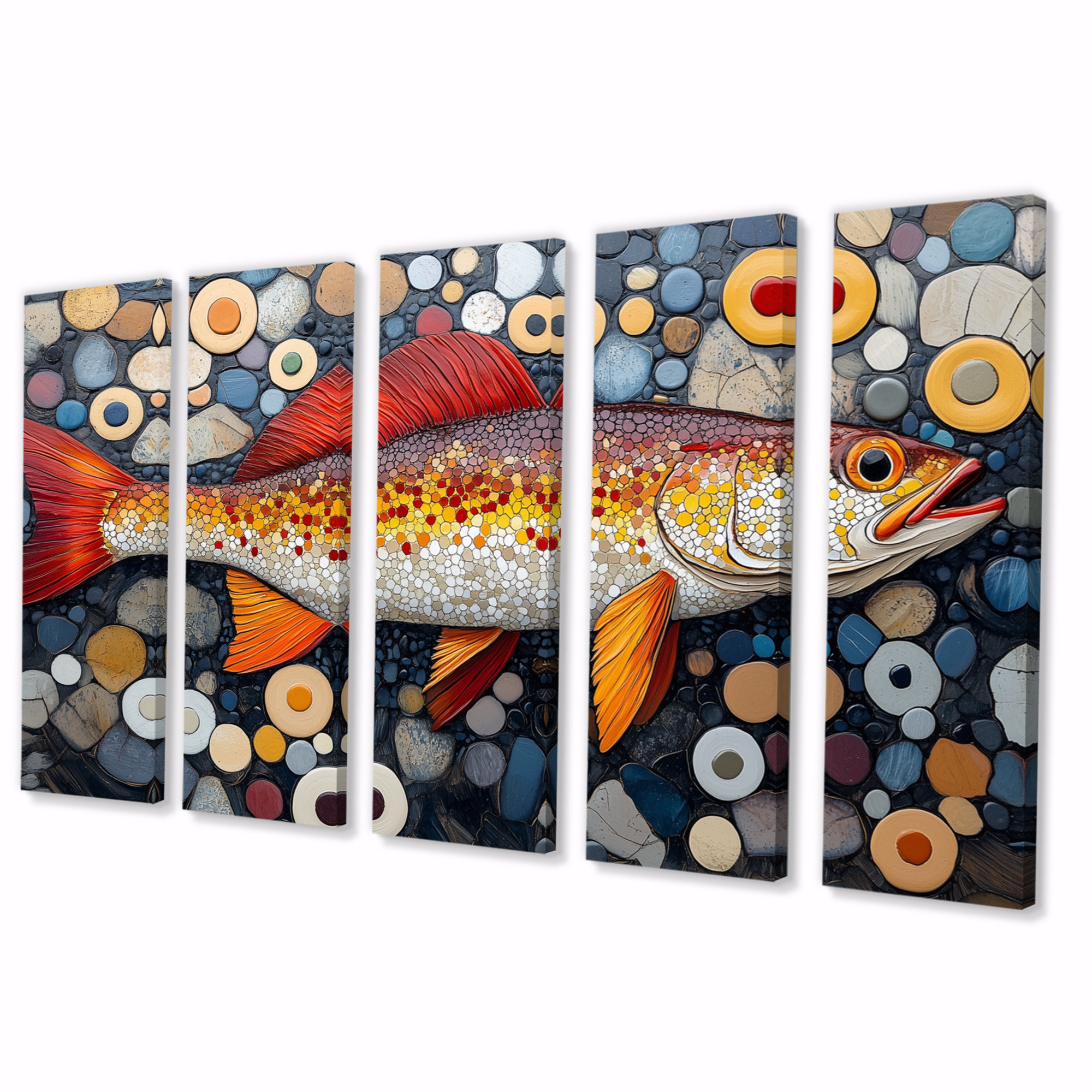 Beachcrest Home™ Red And Orange Arctic Char II - Fish Animal Wall Decor ...