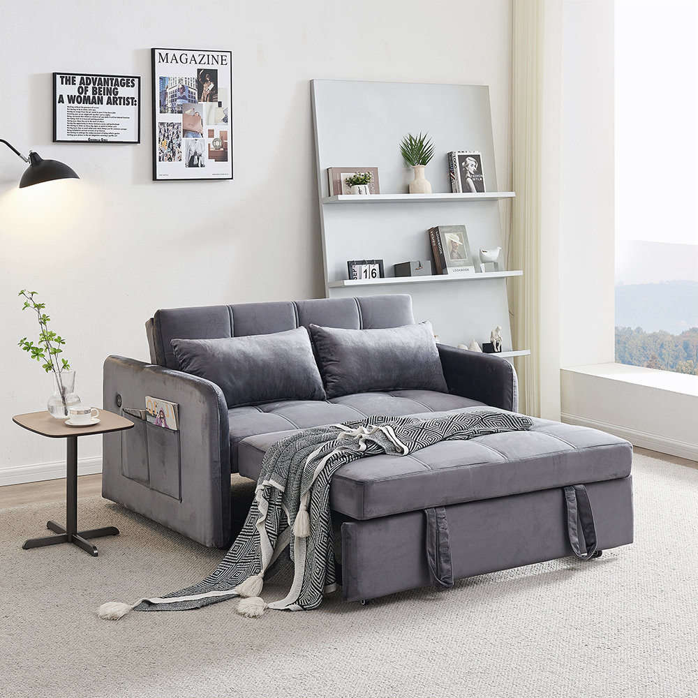 Latitude Run® Upholstered Sofa Pull Out Sofa Bed - Wayfair Canada