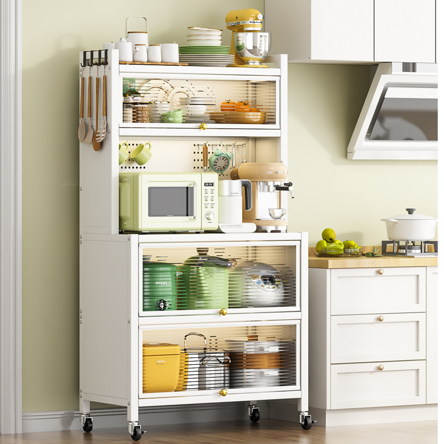 Latitude Run® Kitchen Metal Storage Cabinets | Wayfair