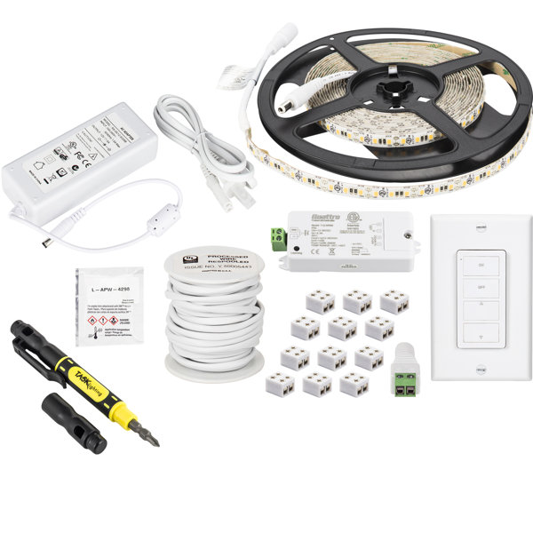 Task Lighting LED Tape Lighting Kit in Soft White 3000K, 16ft of Cut ...