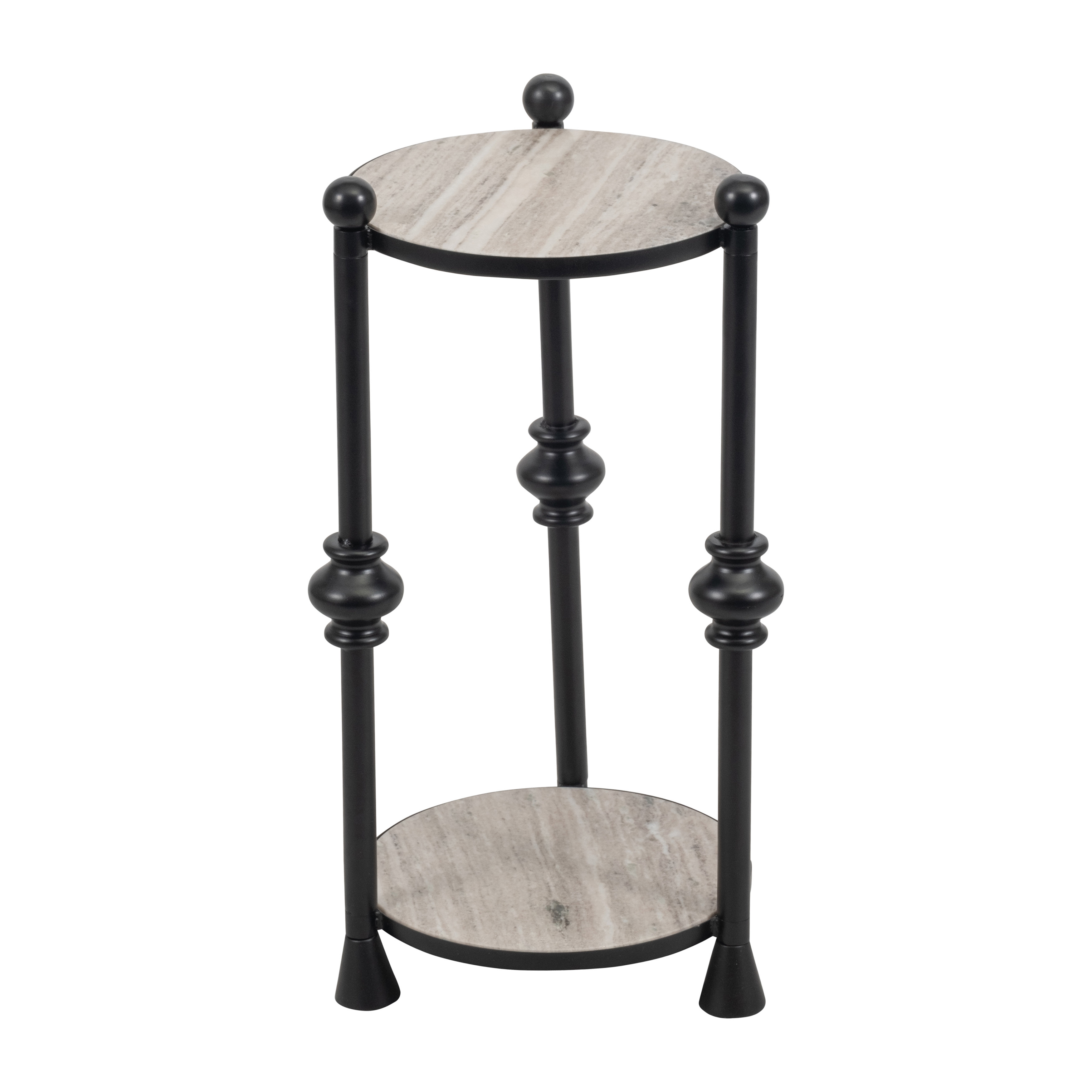 Alcott Hill® Modern Neutral Metal Black Elliot Elegant Two-Tier Coffee ...