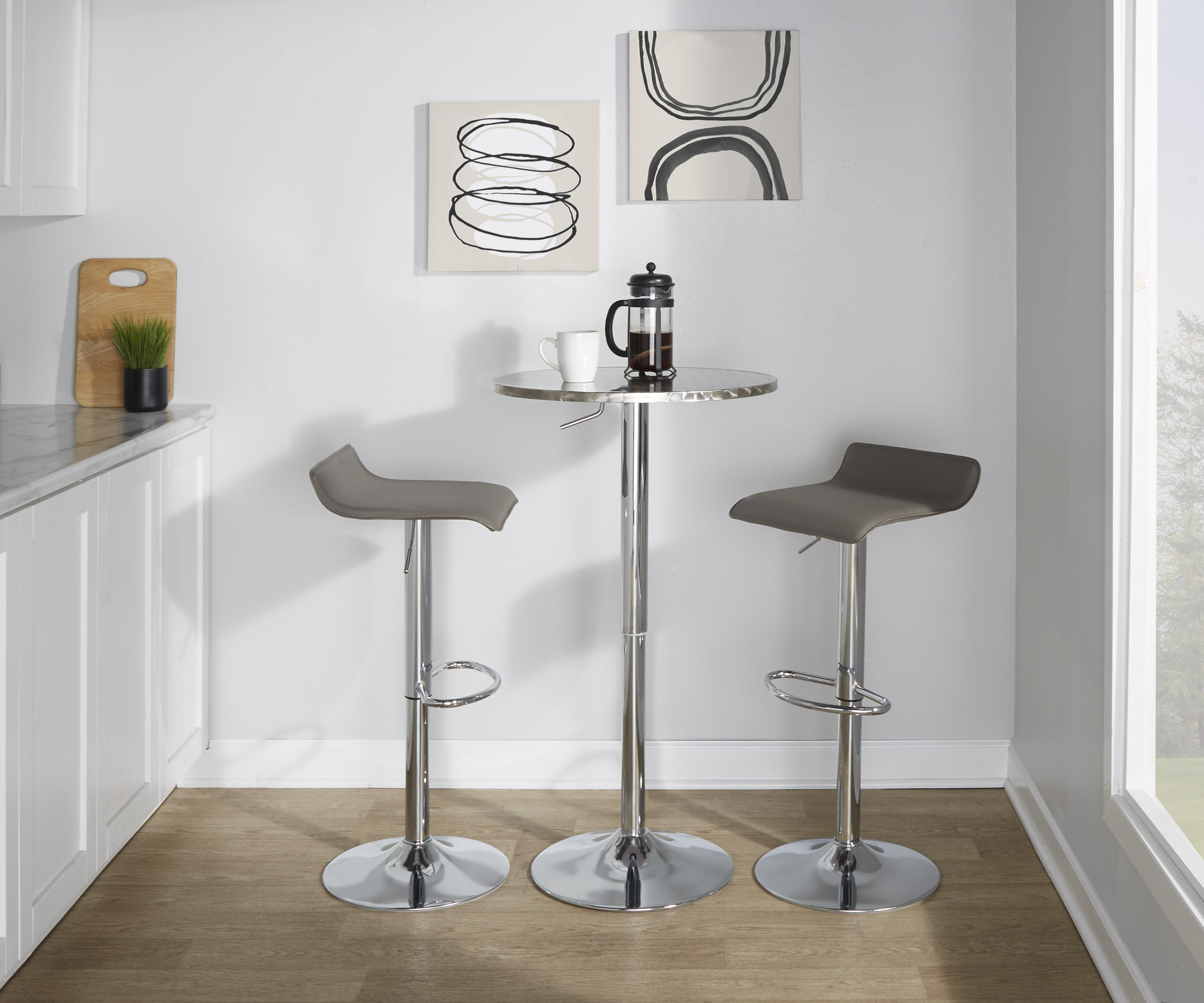 LumiSource Bistro Round-Ale Bar Set - 3 Piece & Reviews | Wayfair