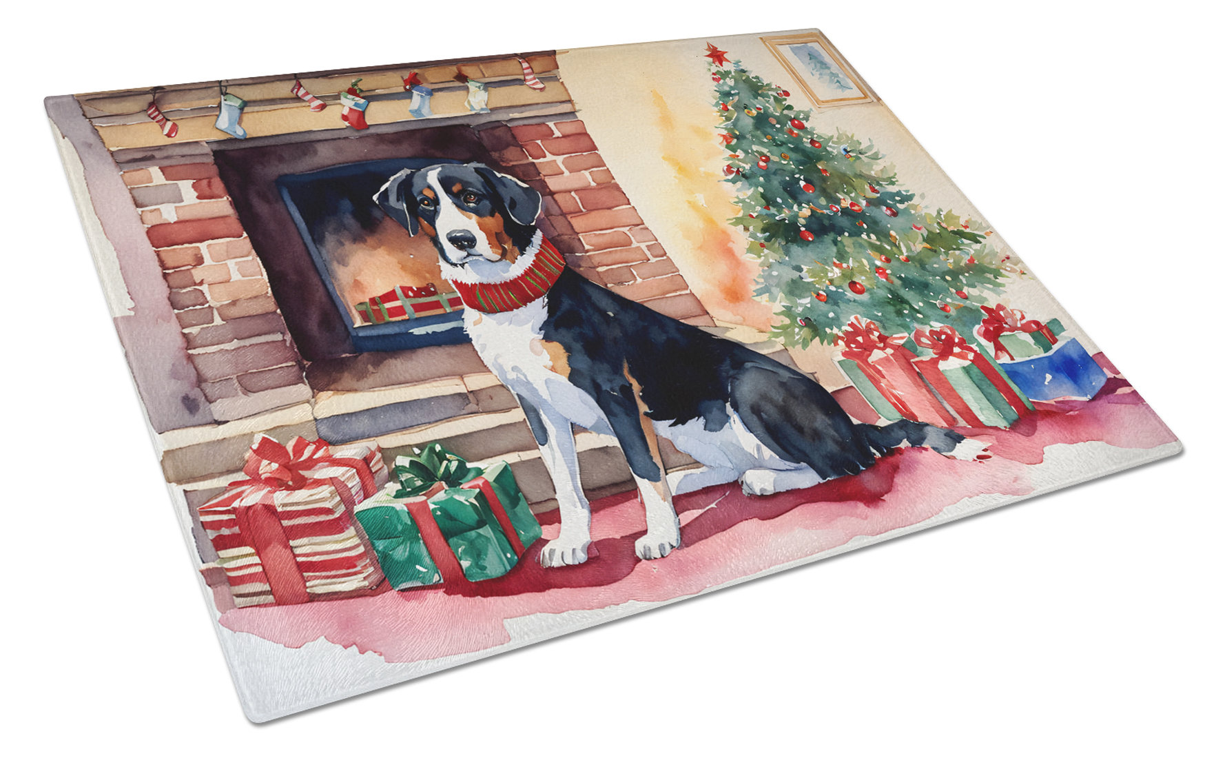 Caroline's Treasures Appenzeller Sennenhund Cozy Christmas Glass ...