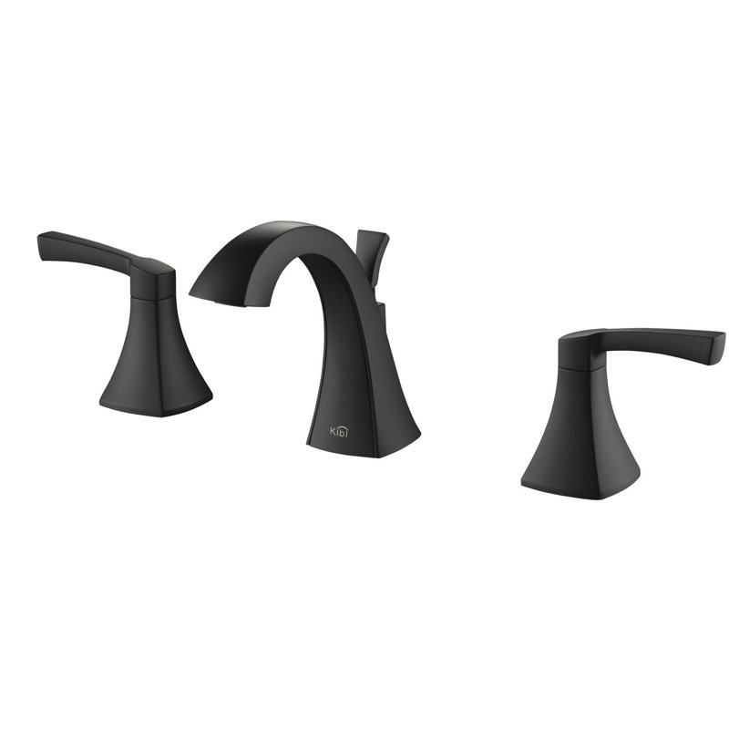 KIBI USA Pyramid Widespread 2-handle Bathroom Faucet with Drain ...
