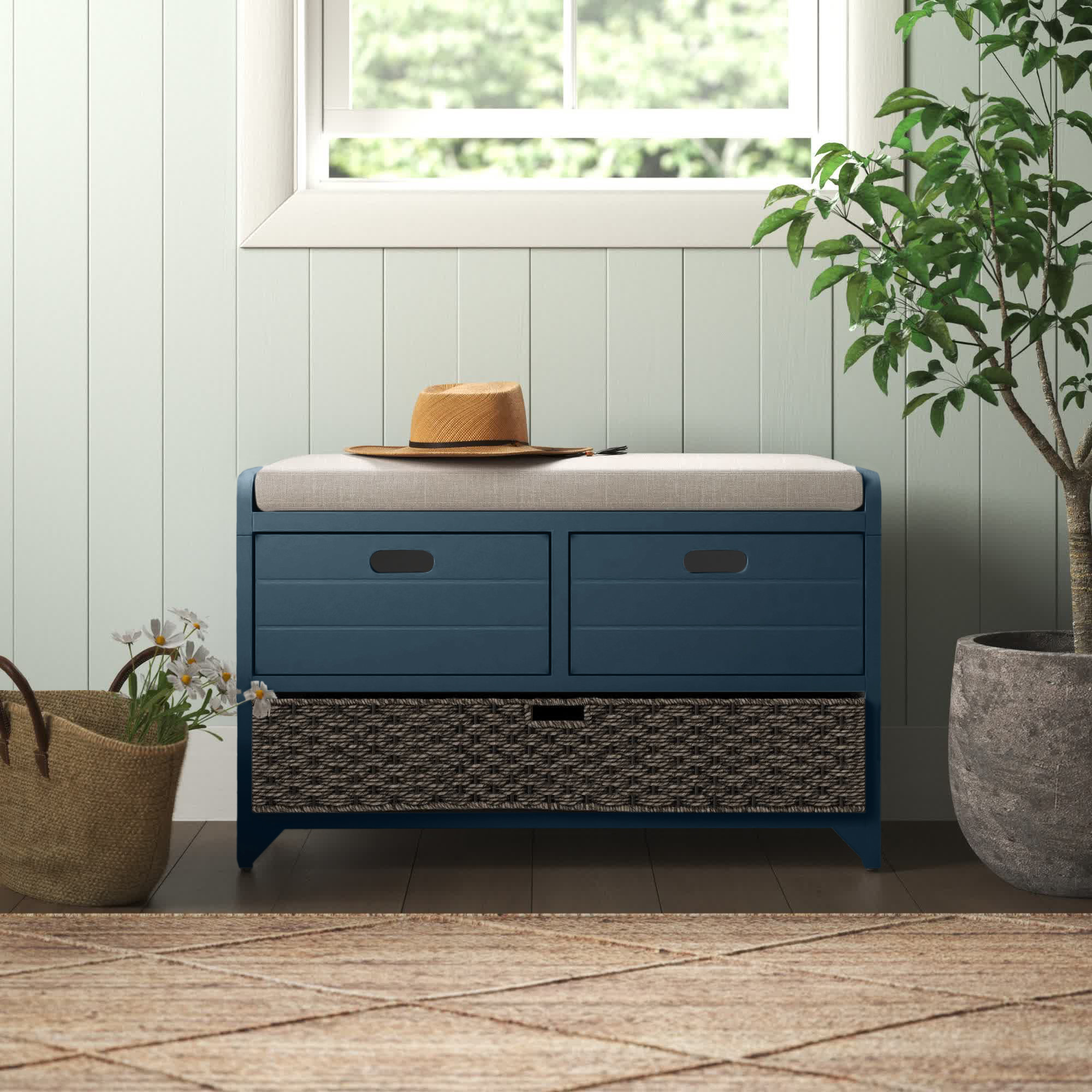 Sand & Stable™ Myles Drawers Storage Bench & Reviews | Wayfair