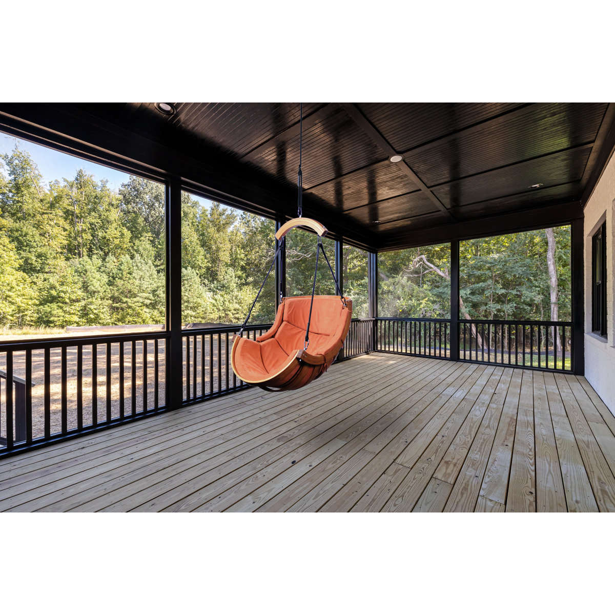 Orren Ellis Kostandinos Solid Wood Porch Swing | Wayfair