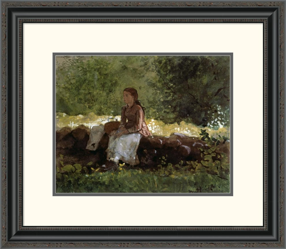 Vault W Artwork 'On the Fence' by Winslow Homer Framed Painting Print ...