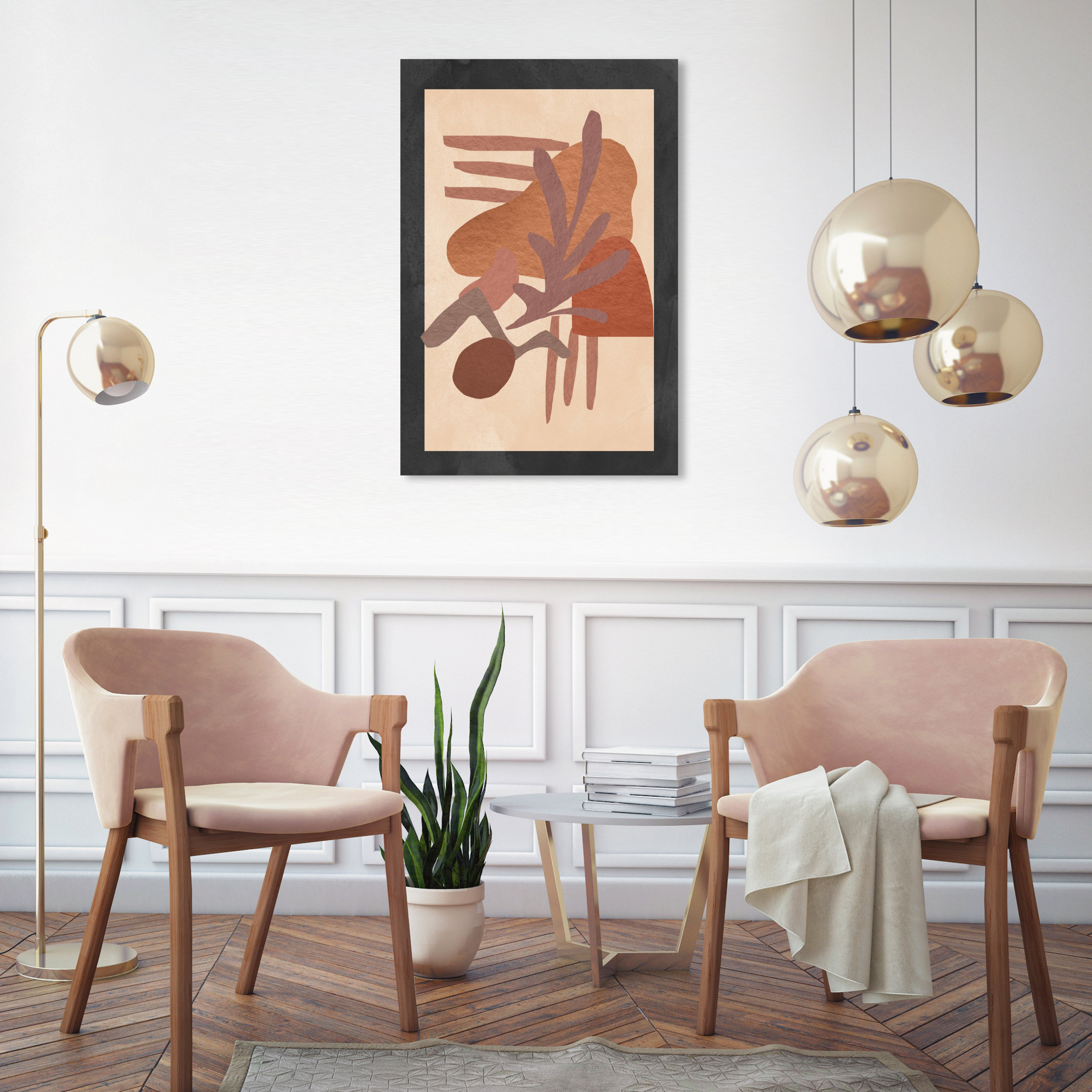 Oliver Gal «Shapes In Copper», reproduction d'art moderne sur toile ...
