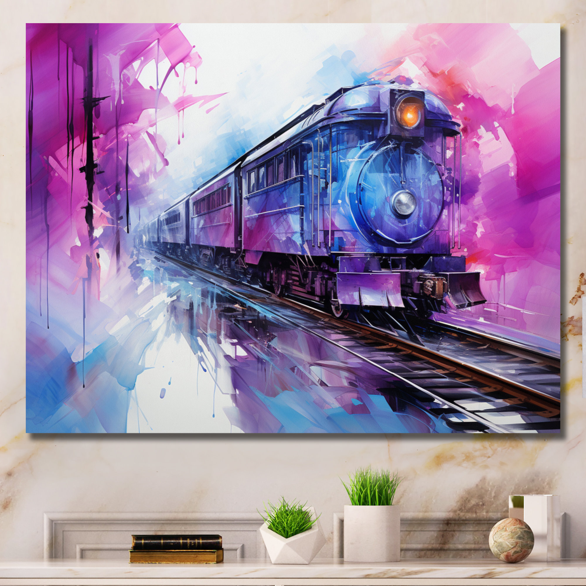 Ivy Bronx Abstract Train Translucent Rhythms III - Transportation Wall ...