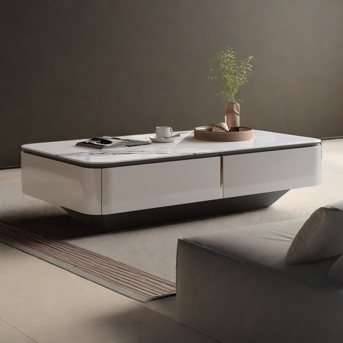LIZIYE Very simple microcrystalline stone coffee table | Wayfair