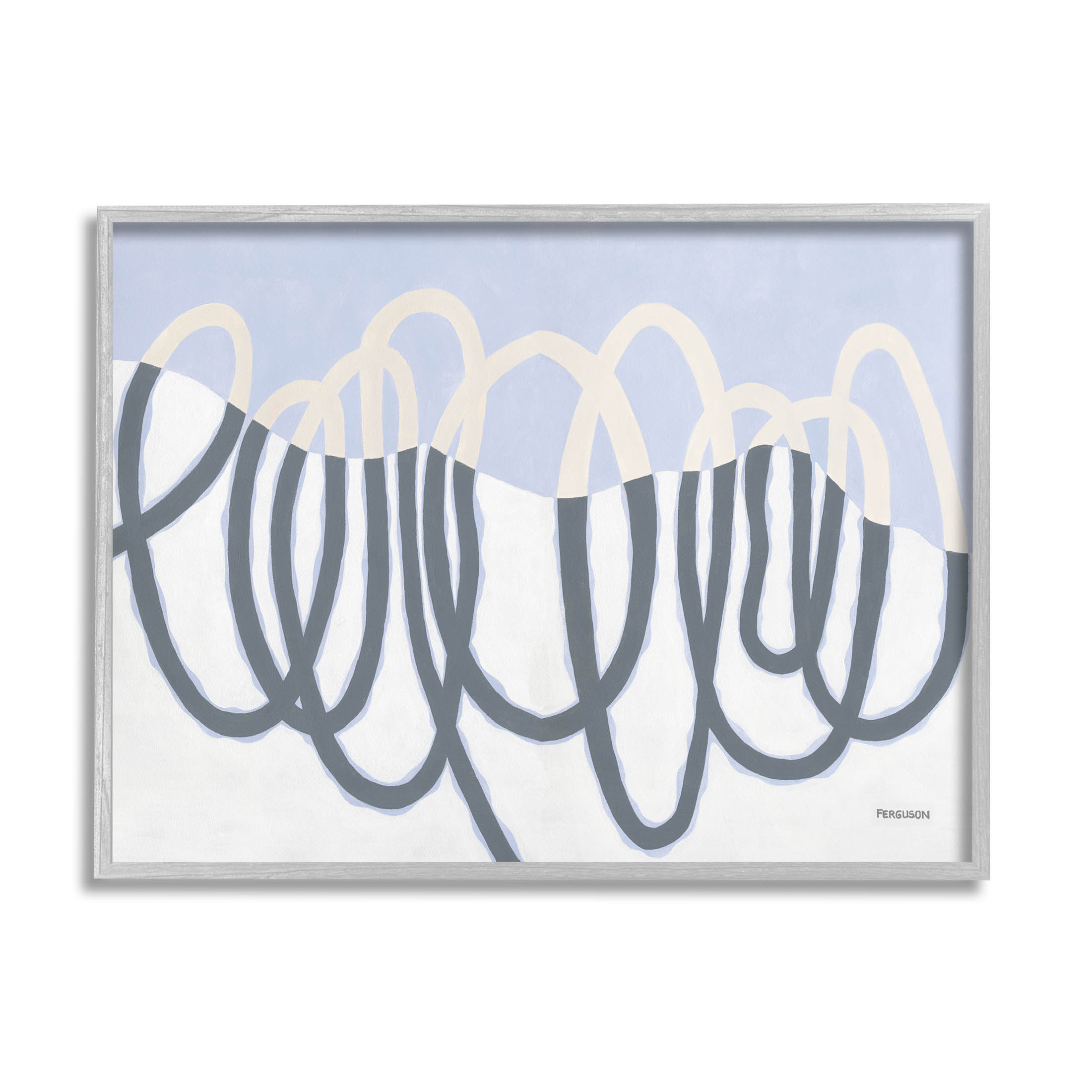 Stupell Industries Contemporary Split Spiral Shape Giclee Art By Kathy ...