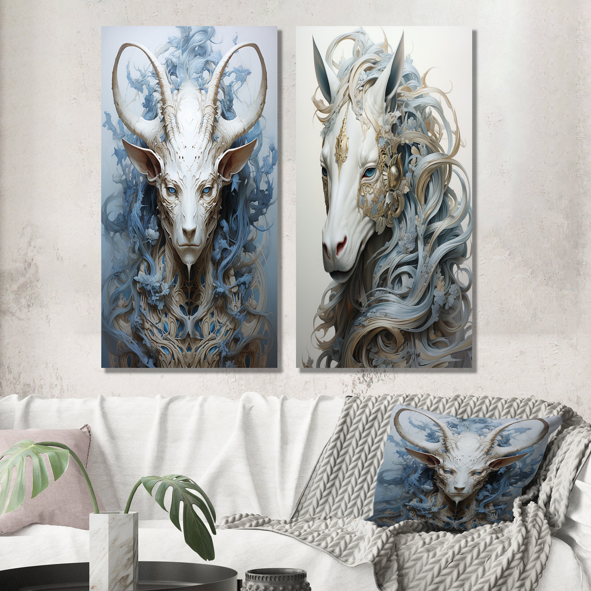 Astoria Grand Mythical Creature Horse Painting - Monsters Wall Art ...