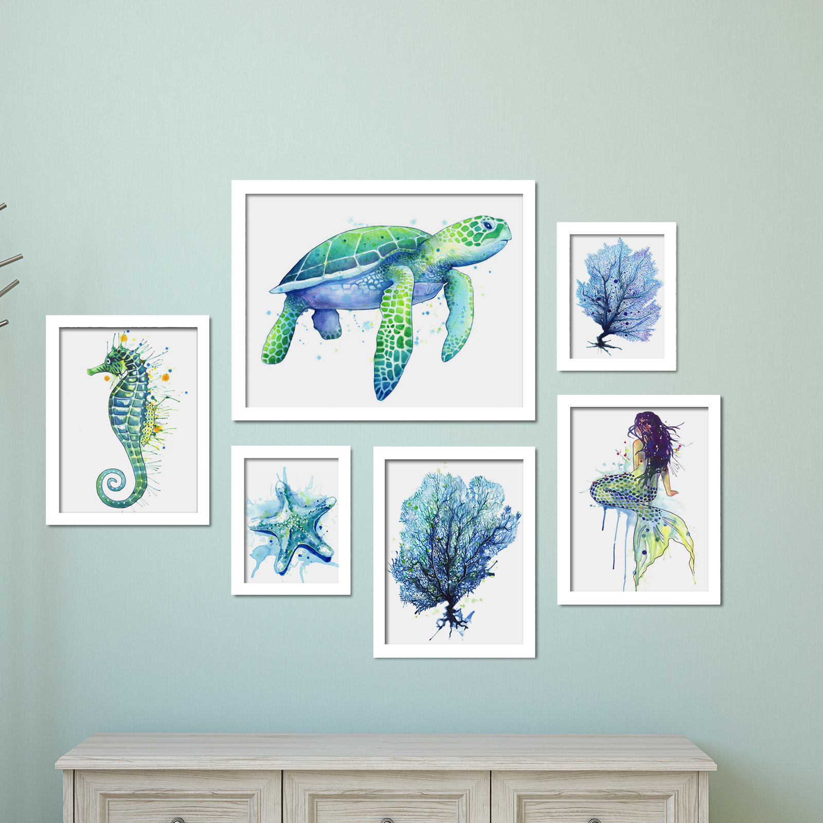 East Urban Home Sam Nagel 6 Piece Framed Graphic Art Print Set ...