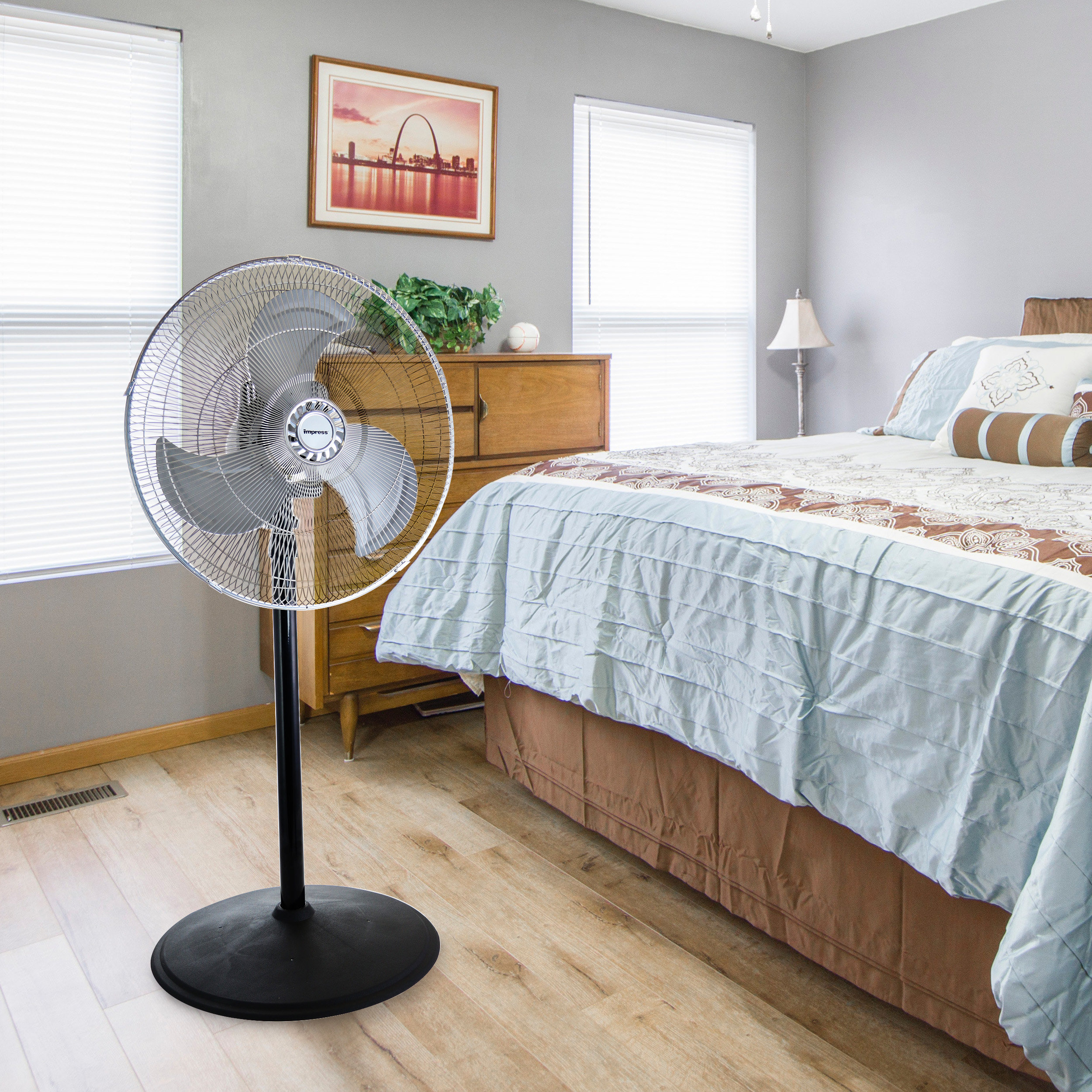 Impress 48.5" Oscillating Standing Fan | Wayfair
