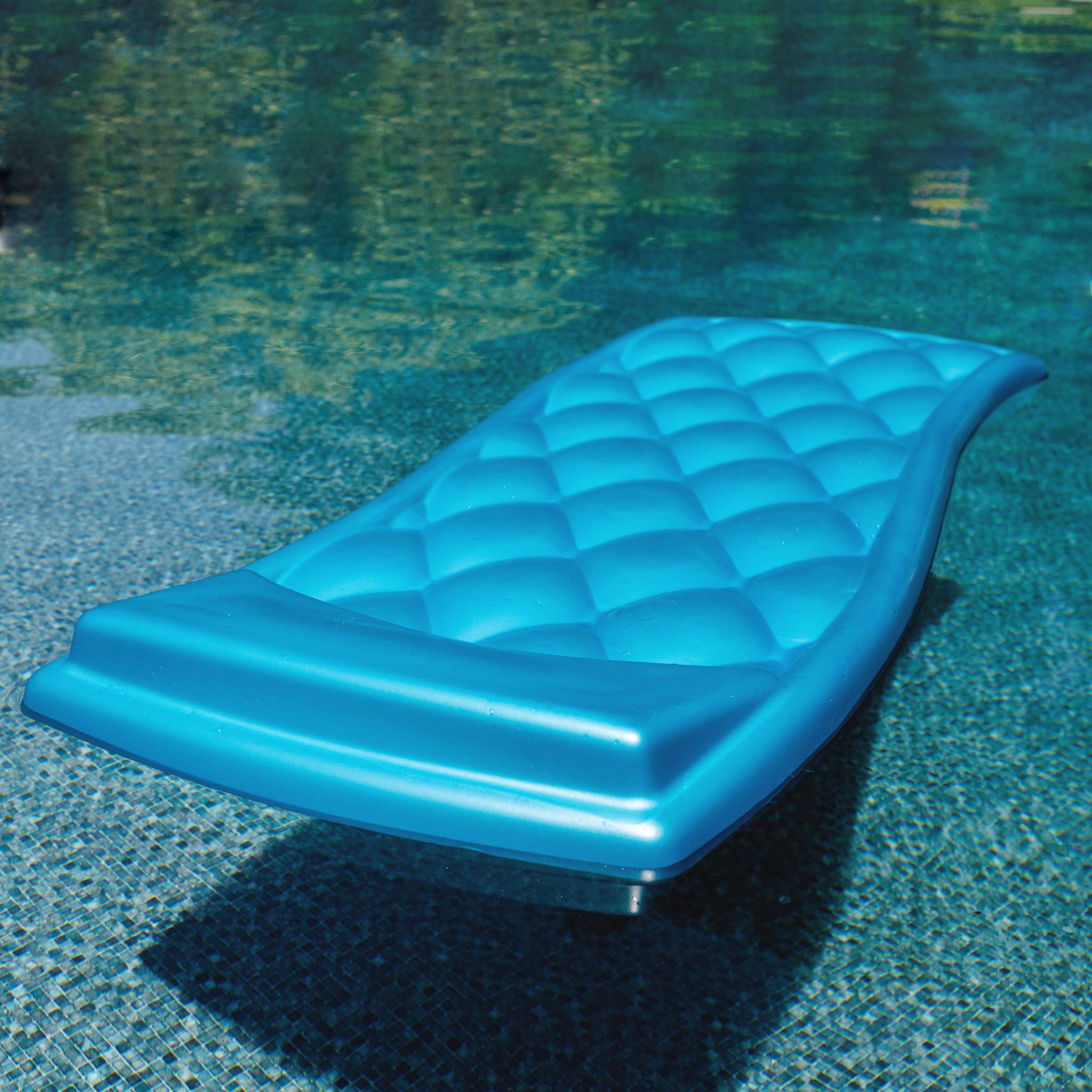 Big Joe Lounge Durable Foam Pool Lounger with Headrest, Peel-Resistant ...
