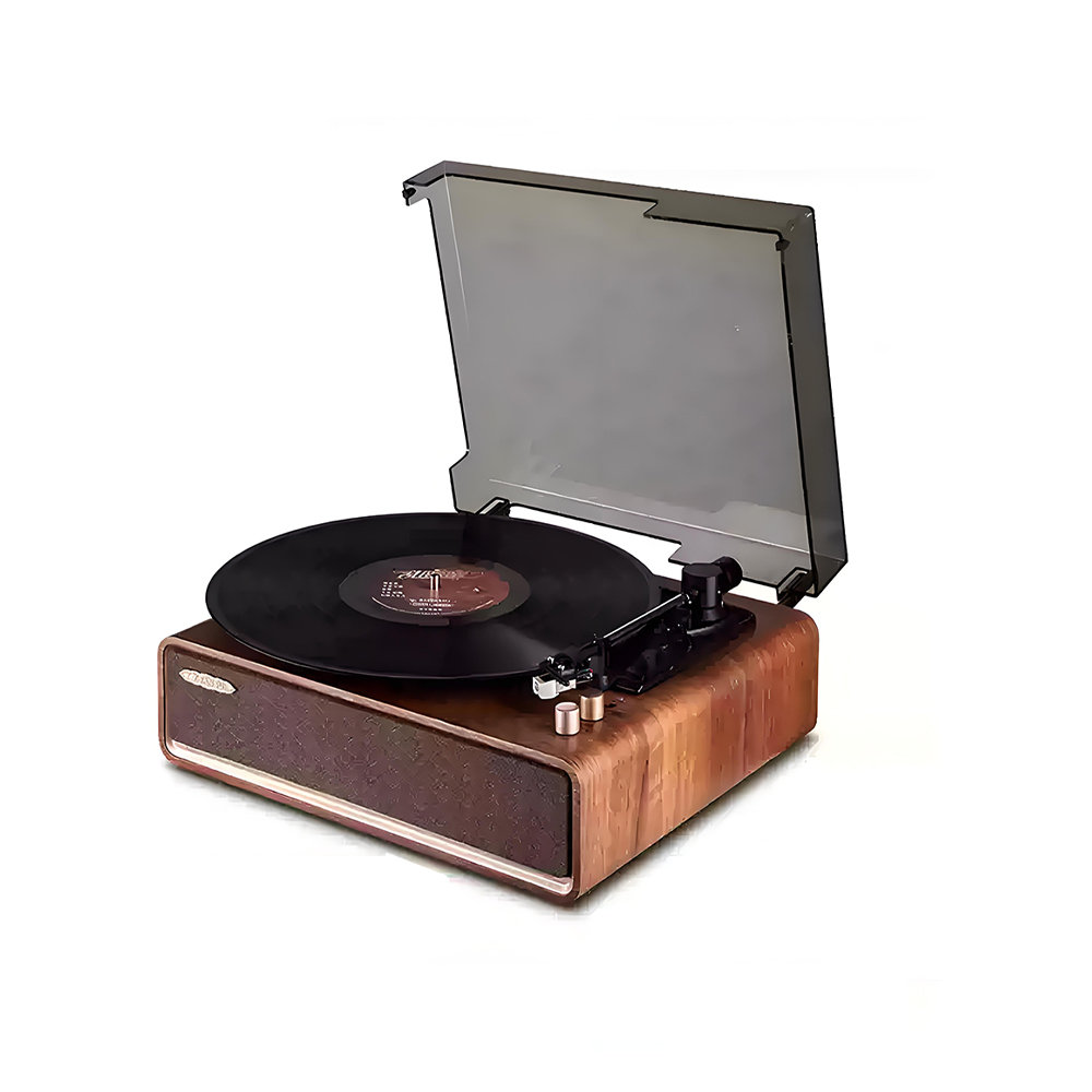 FECOPT Retro Brown vinyl Decorative Media Players with Bluetooth ...