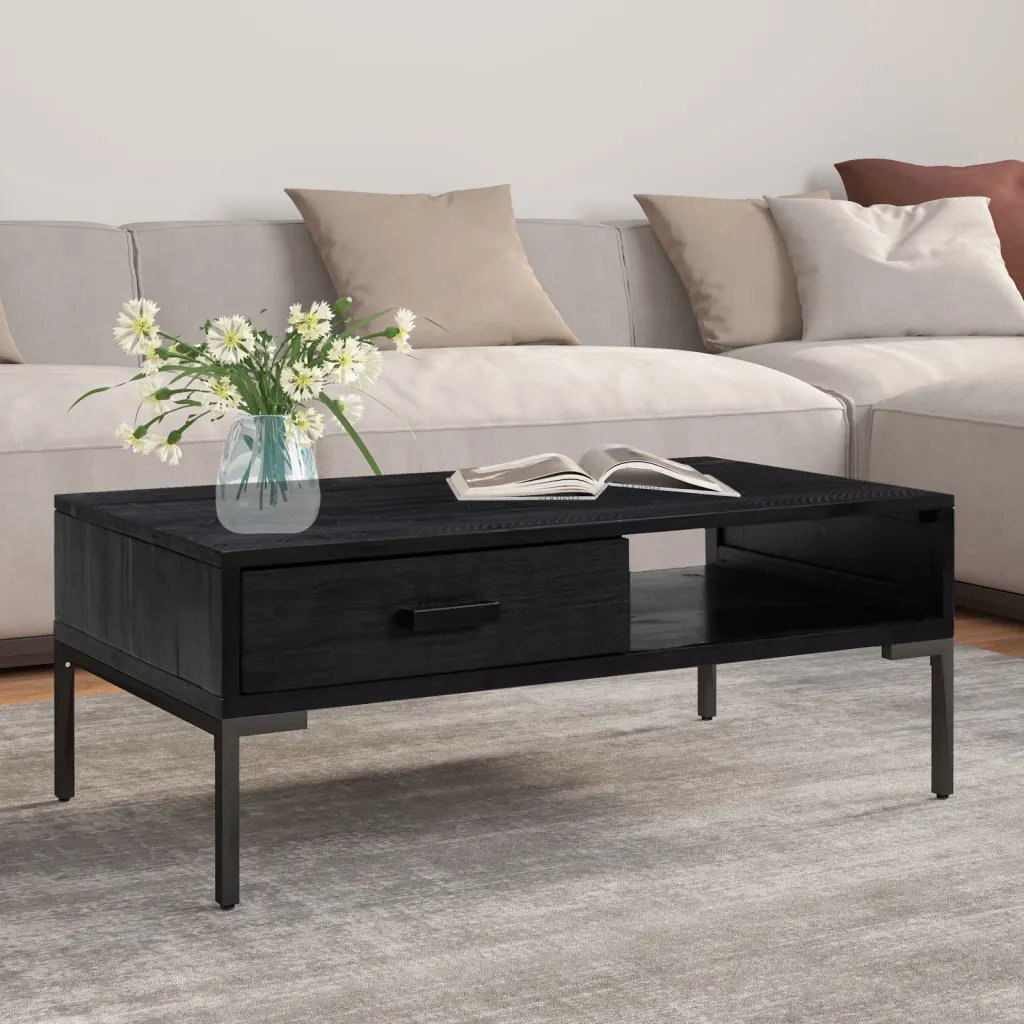 Borough Wharf Coffee Table 90x50x35 cm Solid Pinewood | Wayfair.co.uk