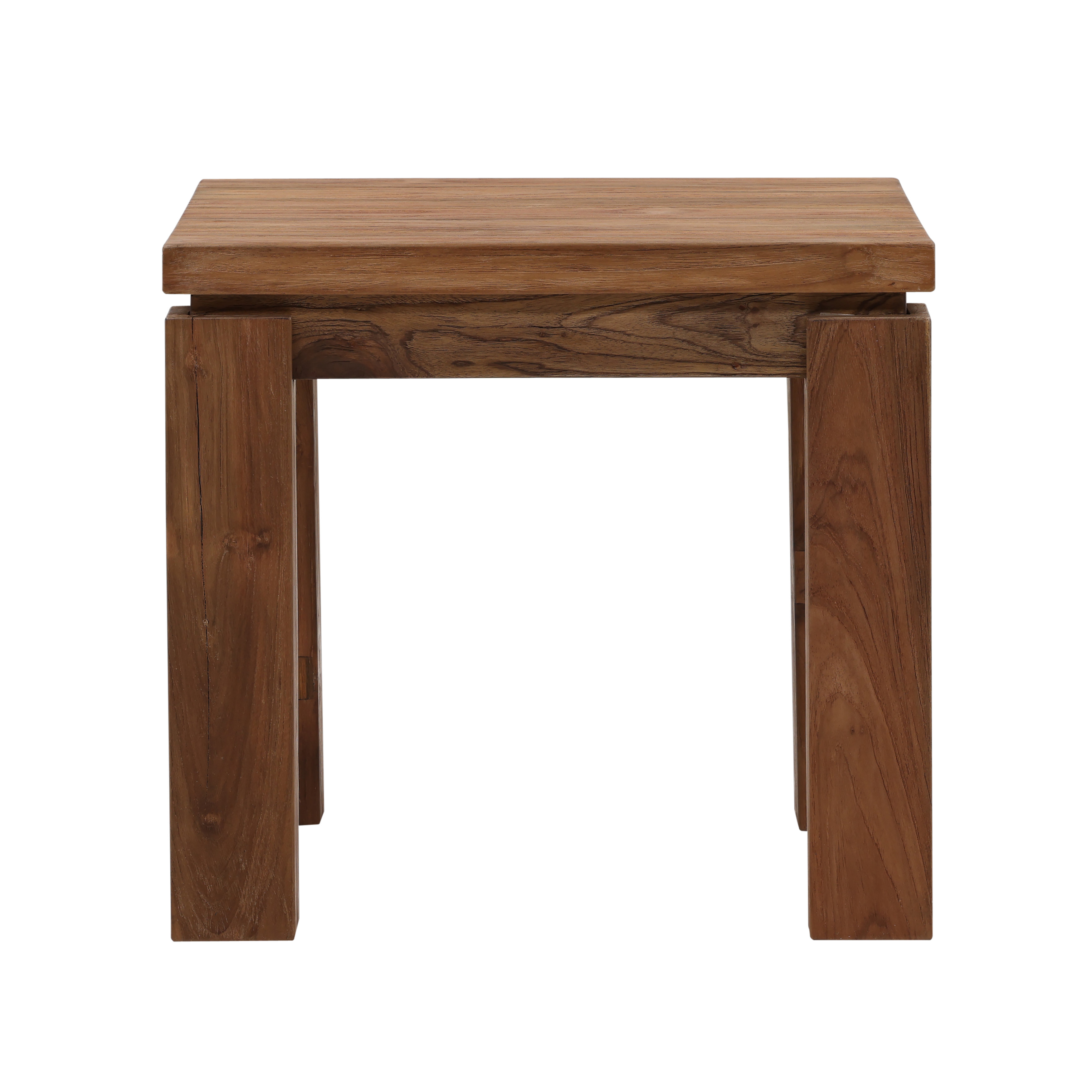 Dovetail Furniture Micah 24" Wide Reclaimed Teak Sidetable, Medium ...
