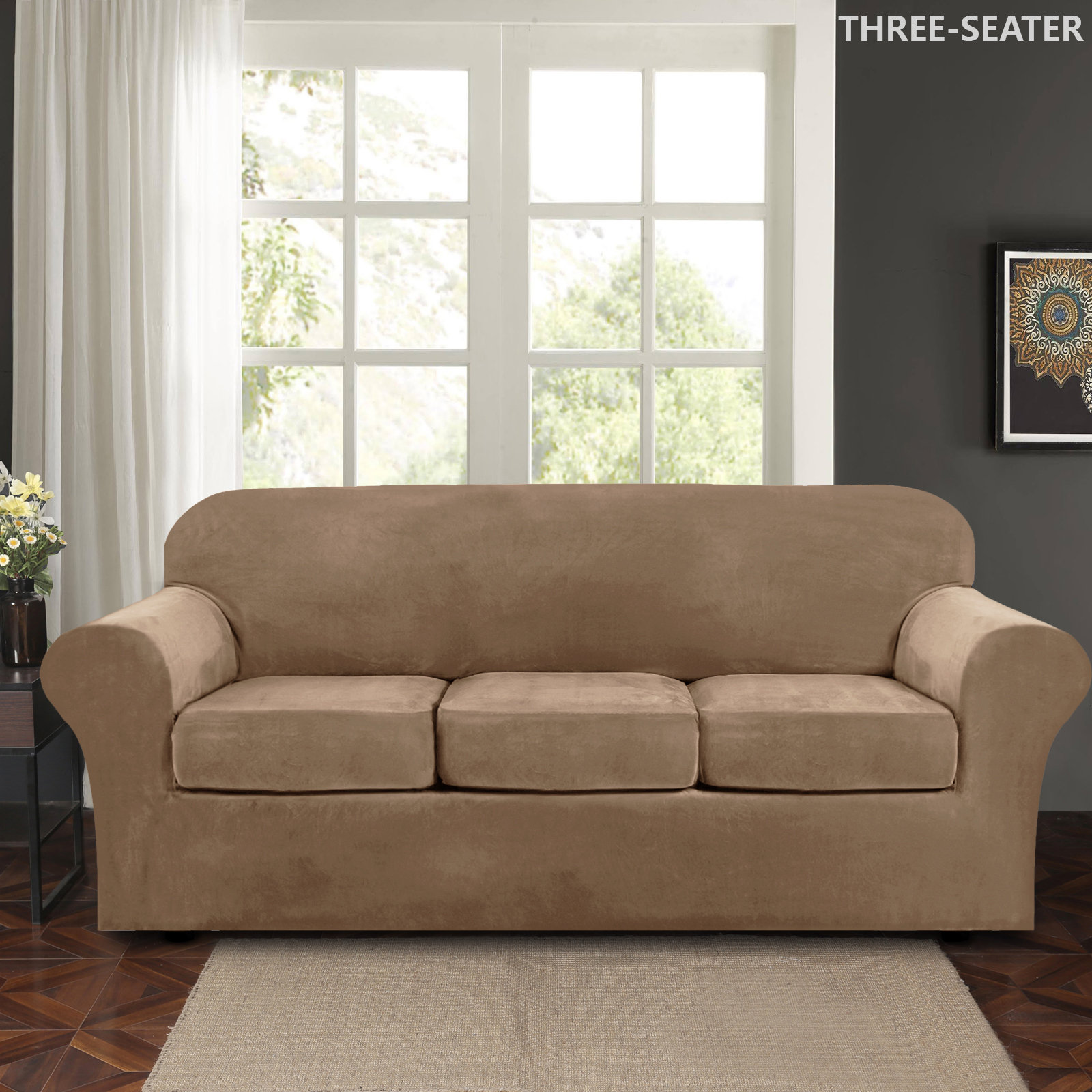 Eider & Ivory™ Box Cushion Sofa Slipcover & Reviews | Wayfair