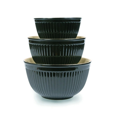 Omniware Simsbury Stoneware 3 Piece Nested Mixing Bowl Set | Wayfair