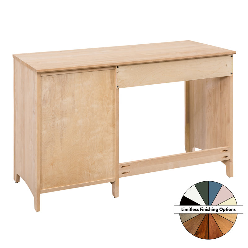 Foundry Select Malani 4 Drawer Solid Wood Desk & Reviews | Wayfair