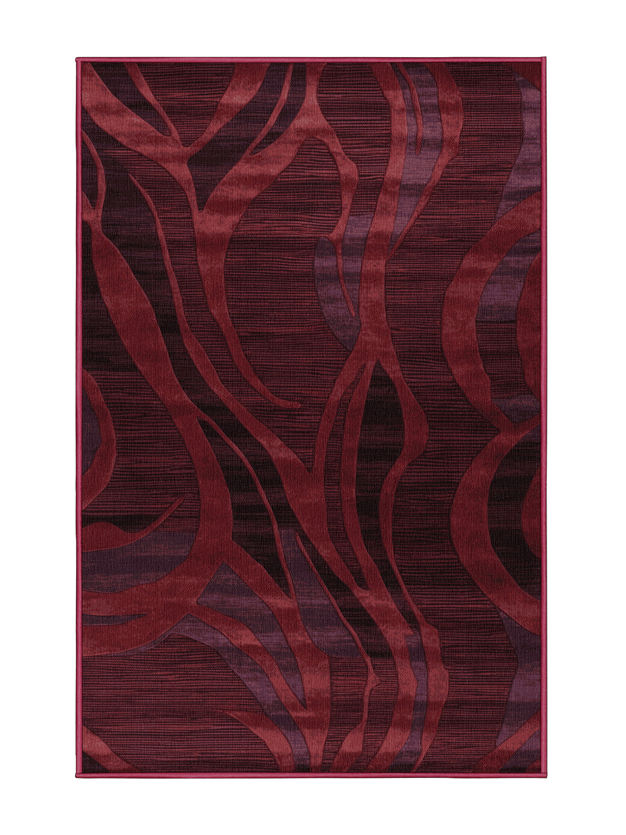 Latitude Run® Machine Washable Abstract Red Area Rug | Wayfair